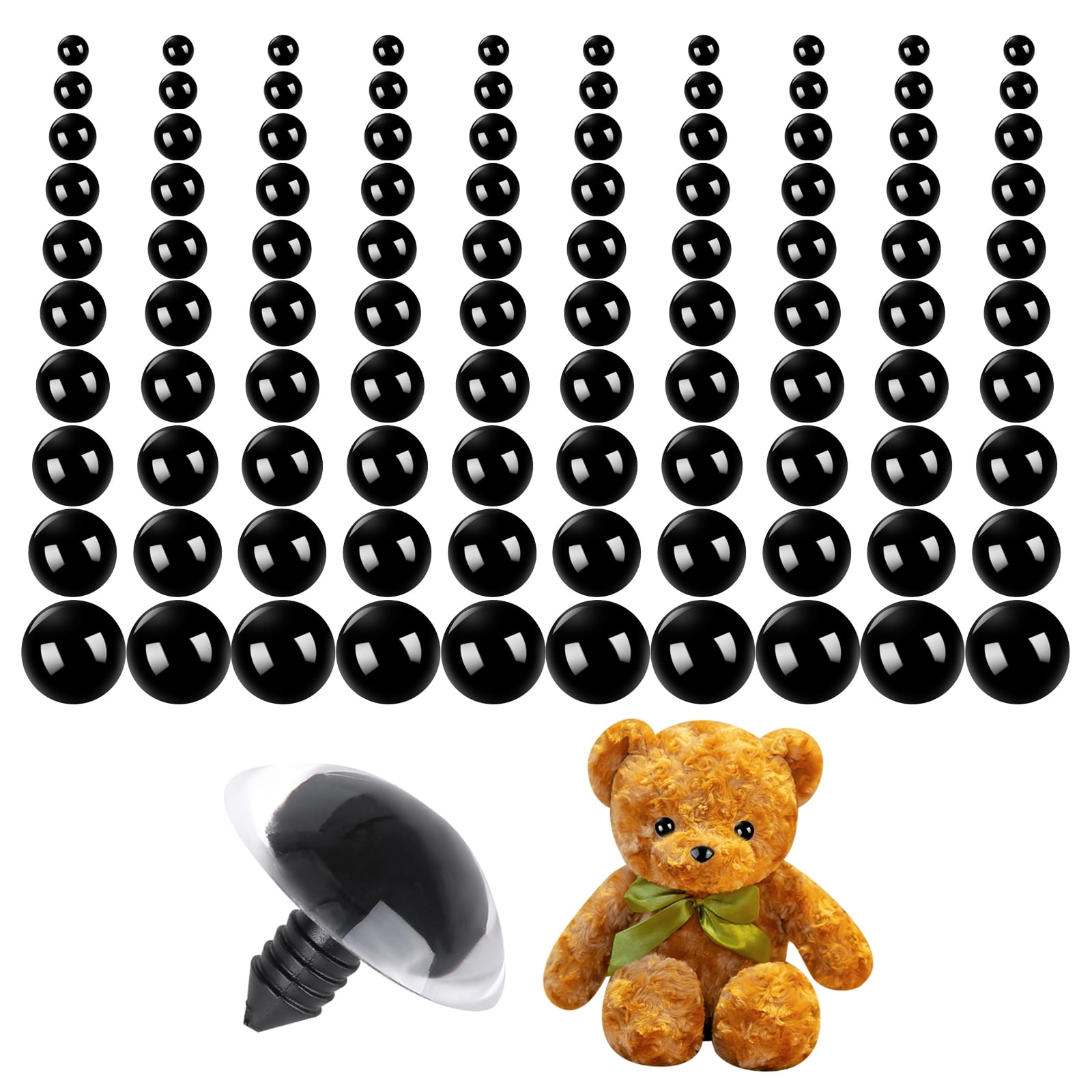 60pcs Doll Eyes Plastic Eyes Noses Big Stuffed Animal Eyes Craft ...