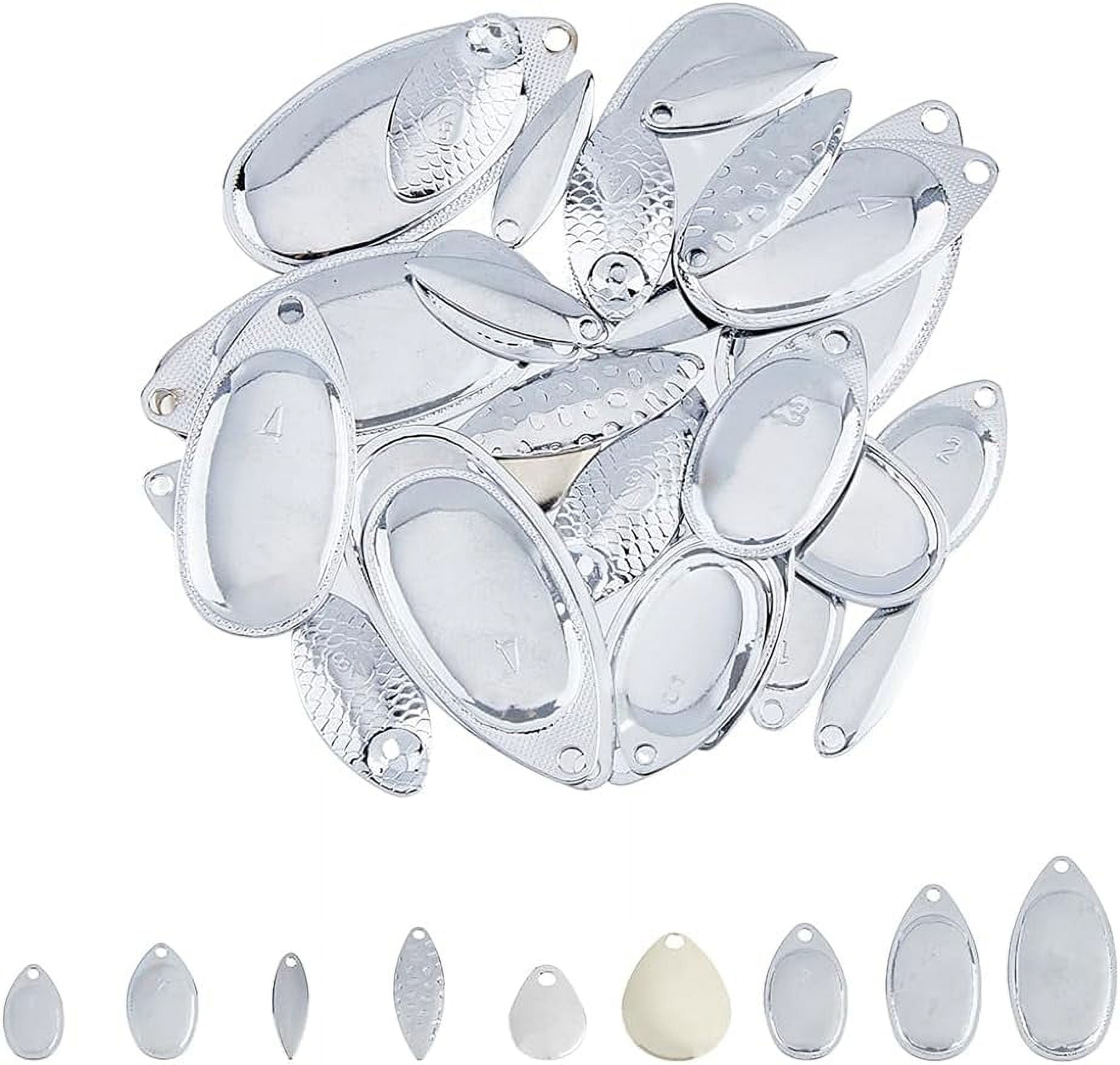 Dr.Fish 100 Pack Quick Change Spinner Clevis Plastic Blade Snaps Lure ...