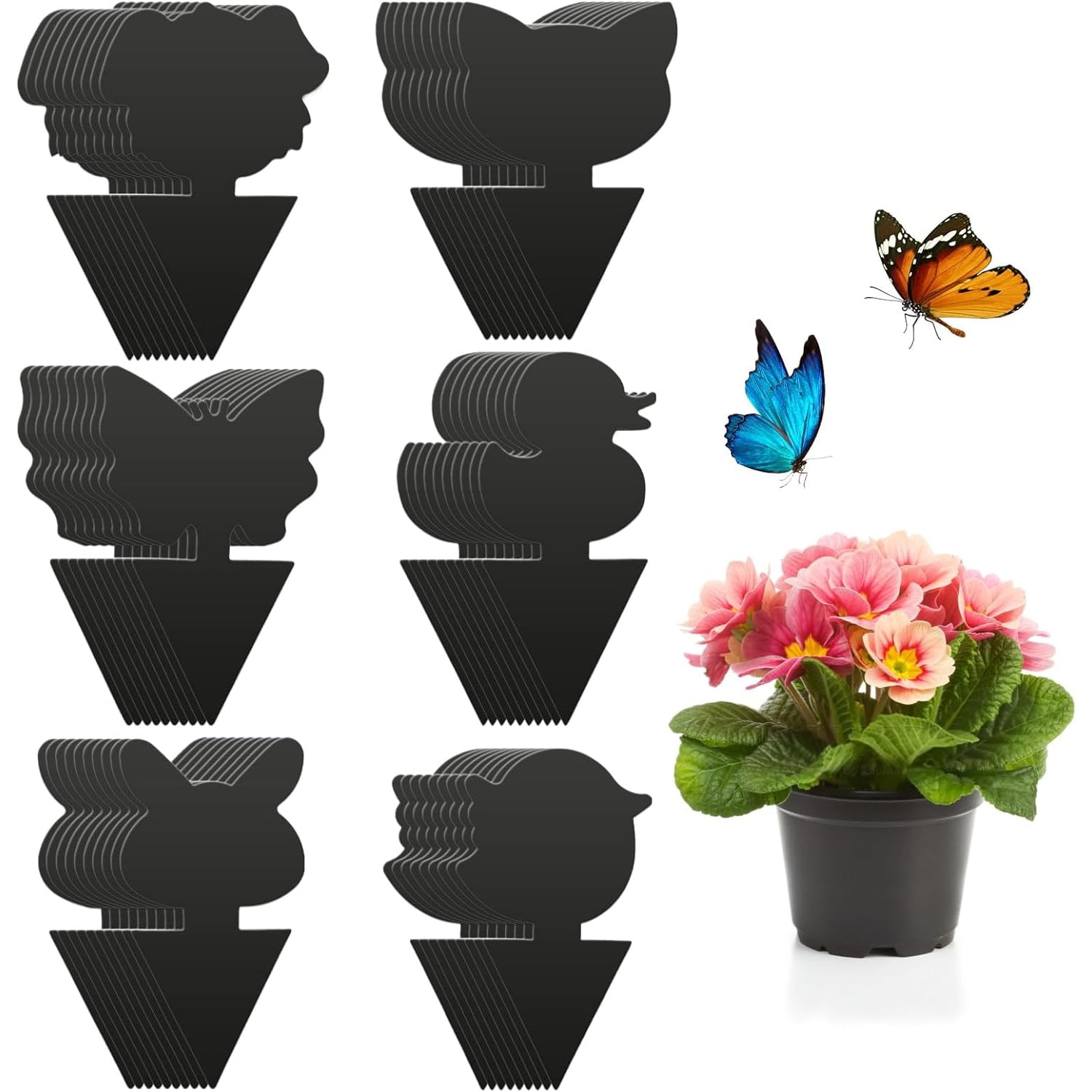 60pcs Fruit Fly Trap Paper, Sticky Gnat Traps Bug Catcher for Protect ...