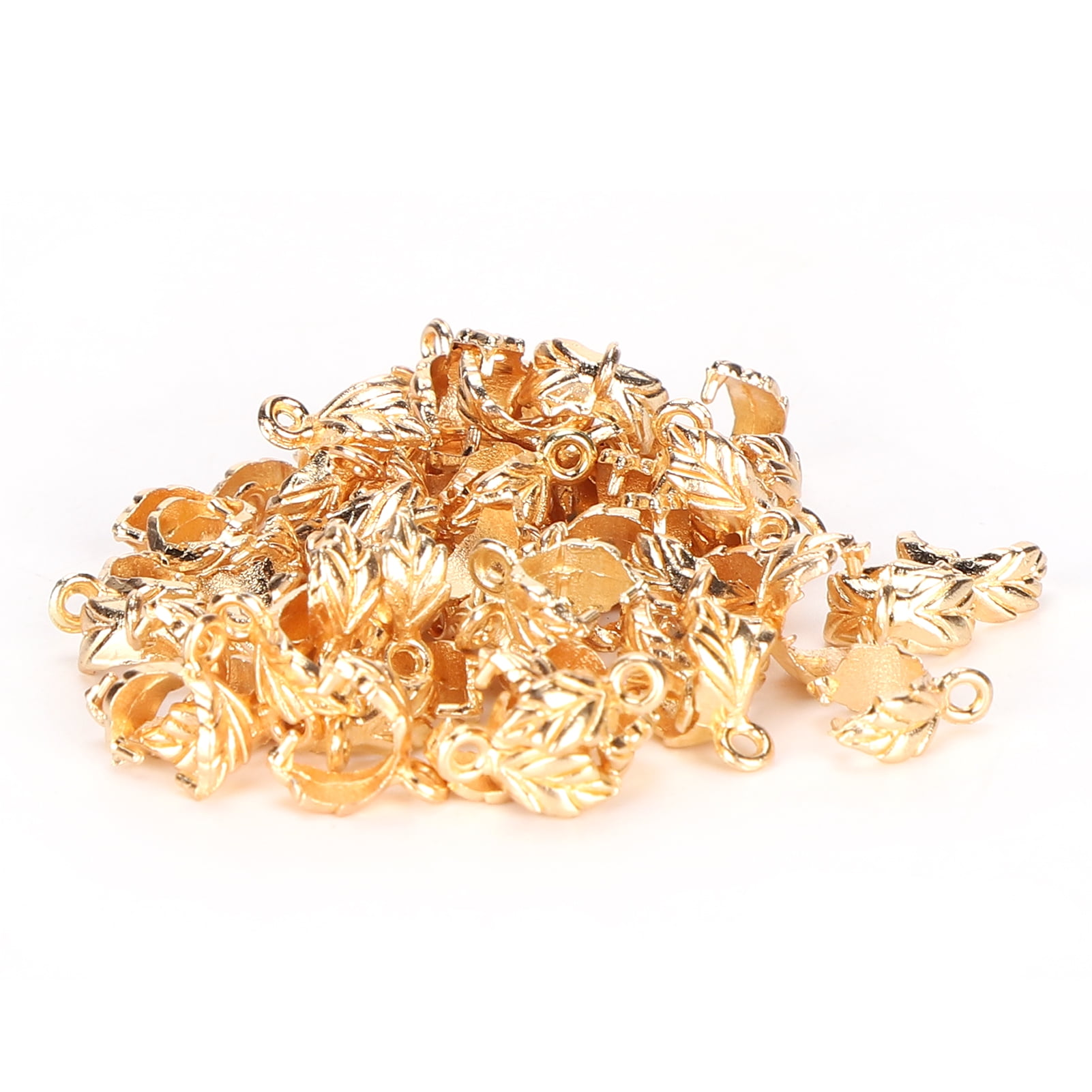 60pcs Hair Braid Clips Cuffs Alloy Leaf Shape DIY Hair Coils Clips Hair ...