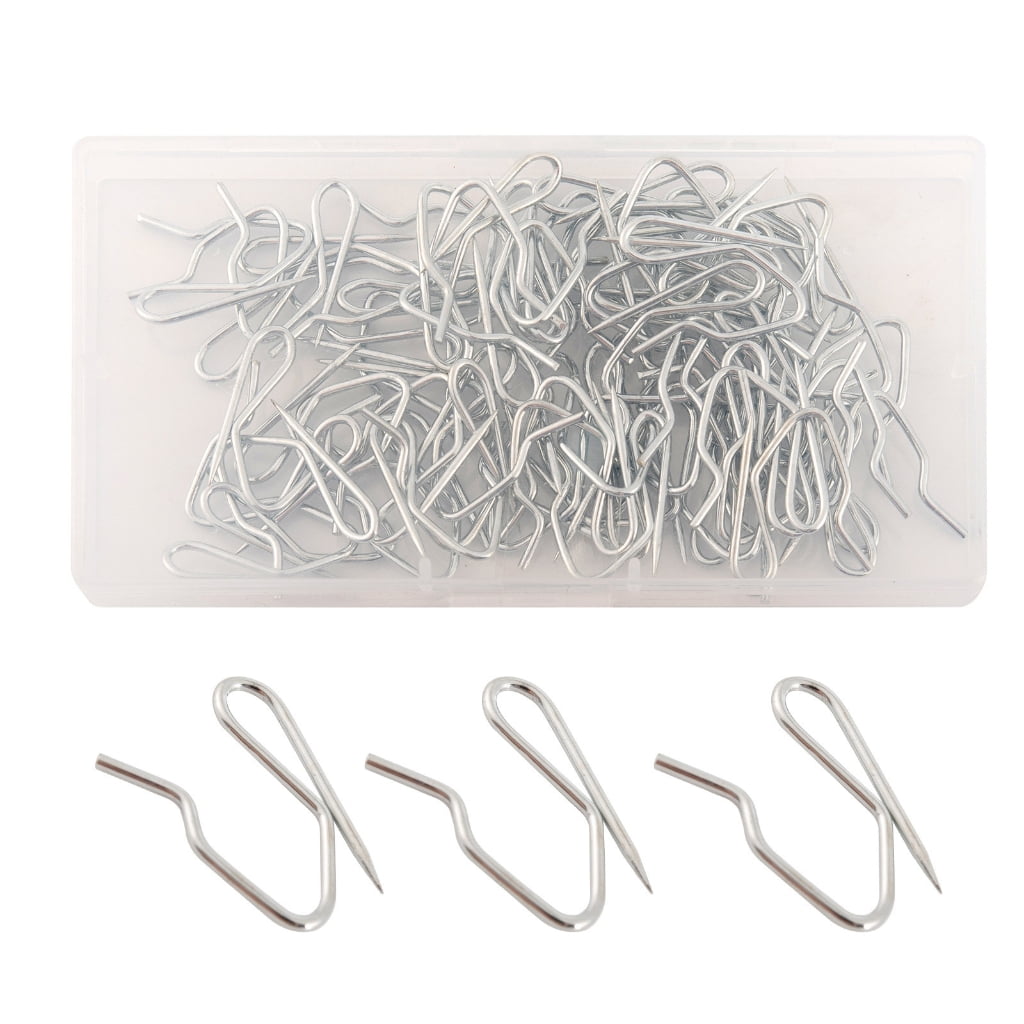 60pcs Heavy Duty Metal Curtain hook Rustproof Drapery pin Multipurpose ...