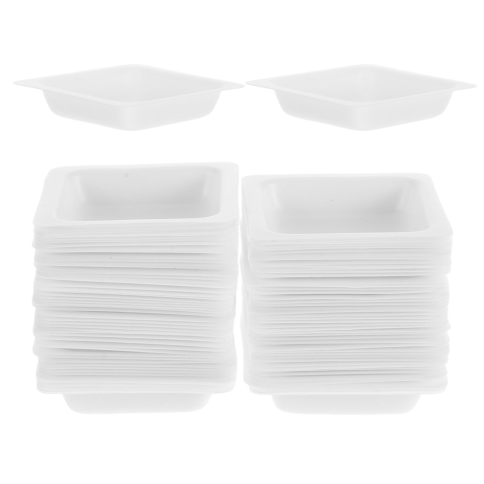 60pcs Laboratory Weighing Trays: 3inch Small Plastic Trays For Accurate ...