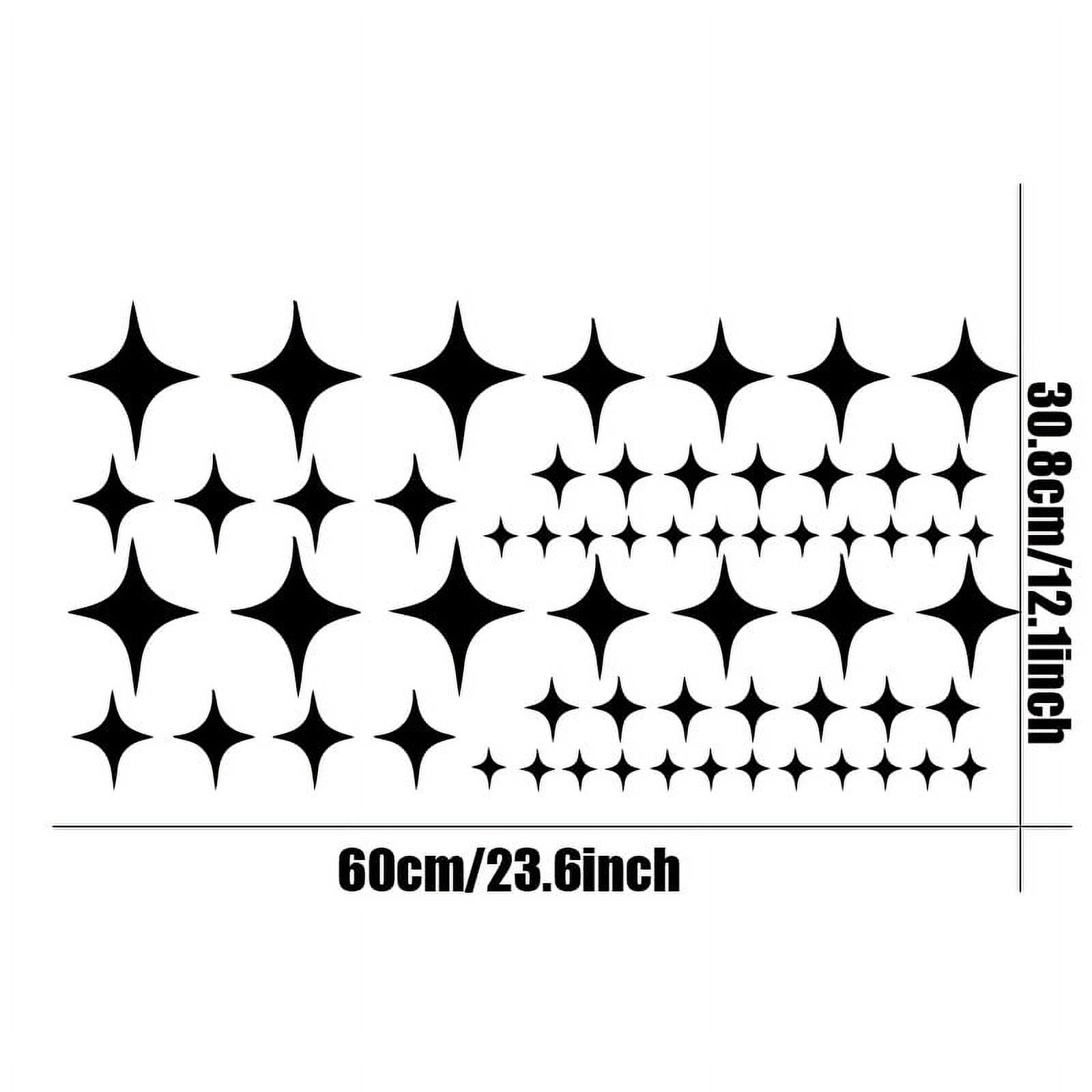 60pcs Large Car Sticker Full Of Stars, Star Set, Continuous Bead Star ...