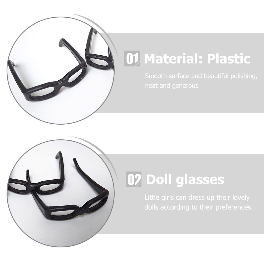60pcs Mini Doll Sunglasses Black Doll Glasses Props Crafts Doll Costume ...