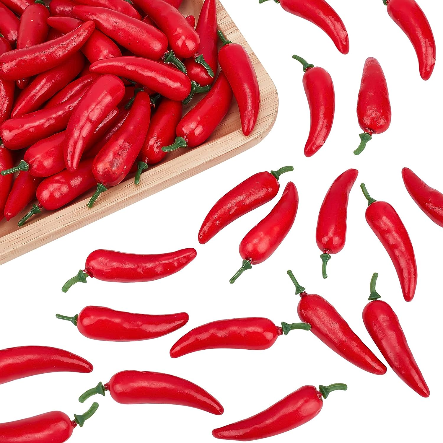 60pcs Mini Fake Hot Chili Peppers Simulation Artificial Lifelike Fake ...