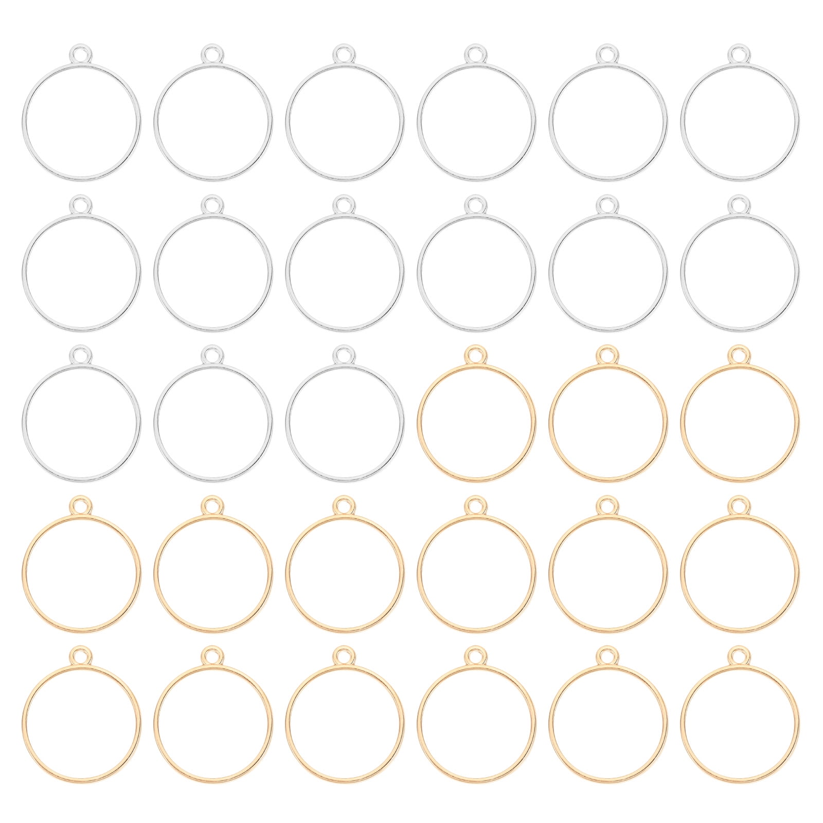 60pcs Open Bezels, Resin Bezels Pendants Mold Open Back Bezels Alloy ...