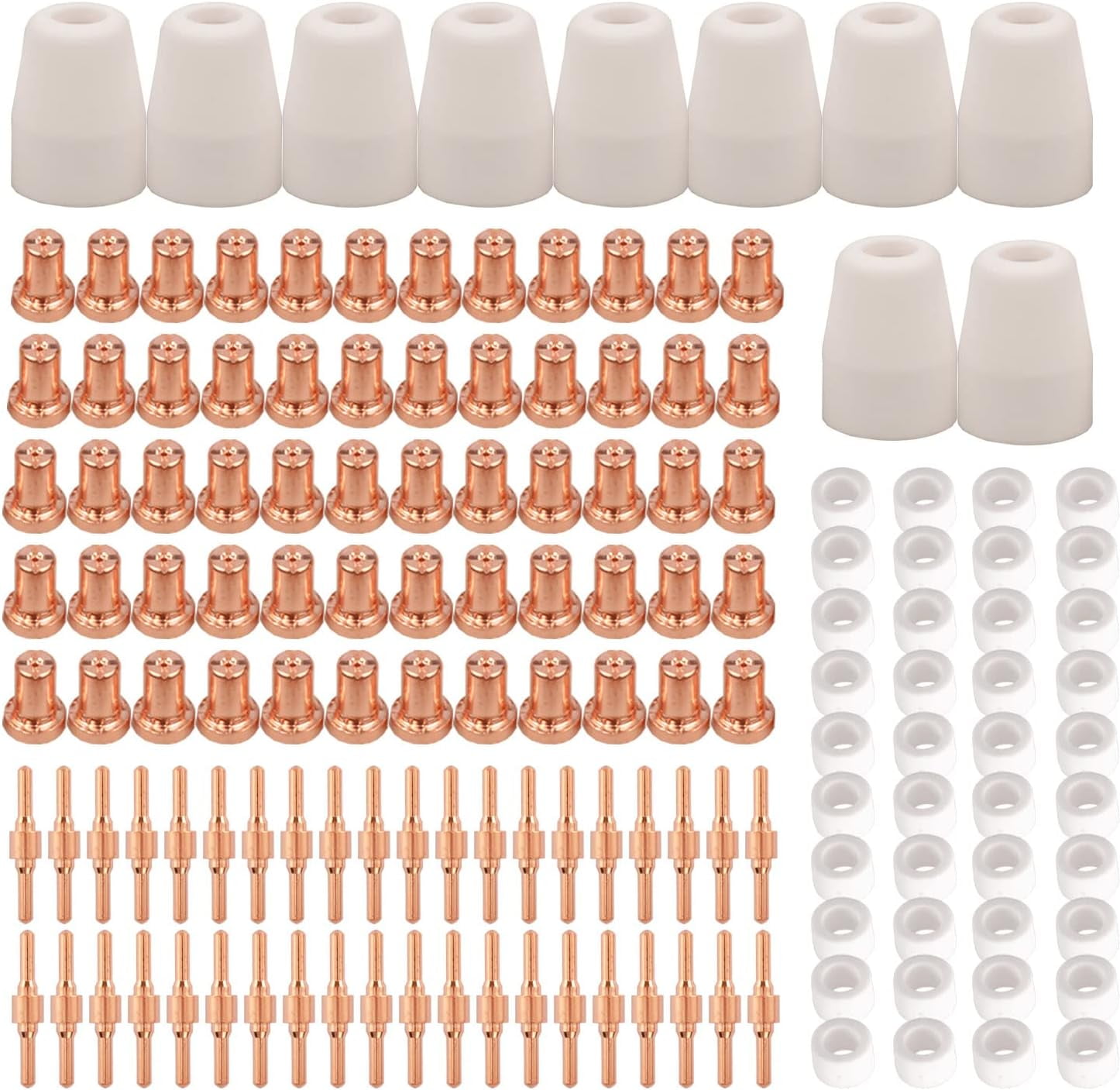 60pcs PT-31 Extended Air Plasma Cutting Nozzle Electrode Consumables ...