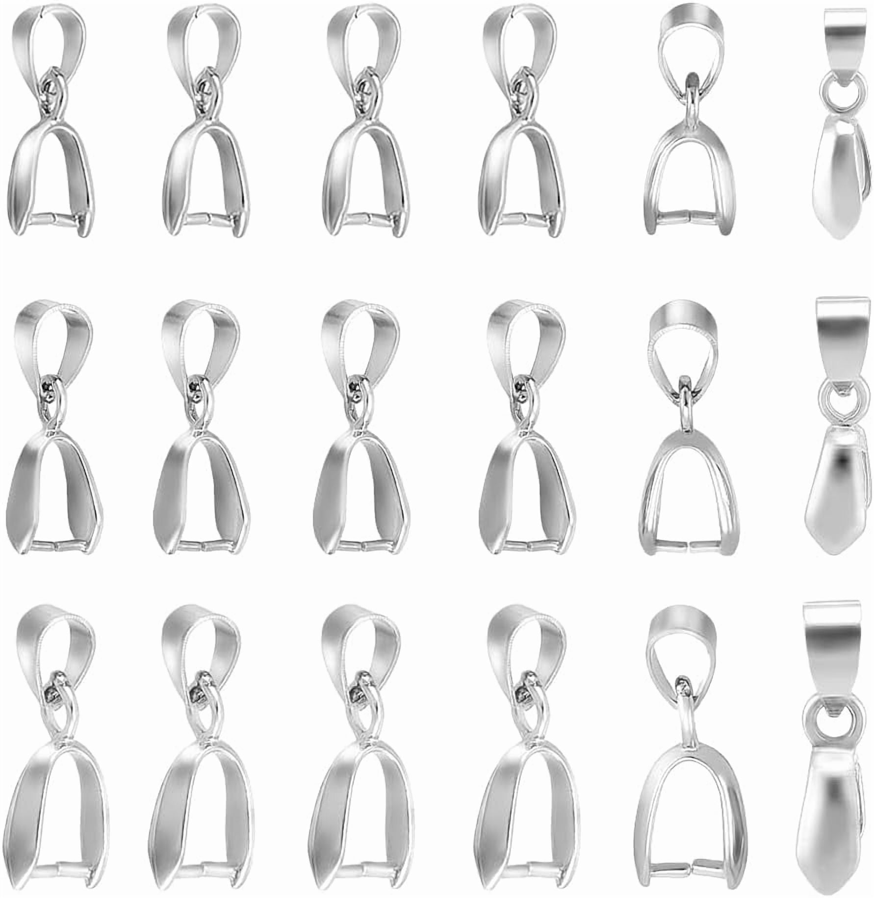 60pcs Pendant Clasp Pinch Bail 3 Styles Snap on Bails Pendant Bail ...