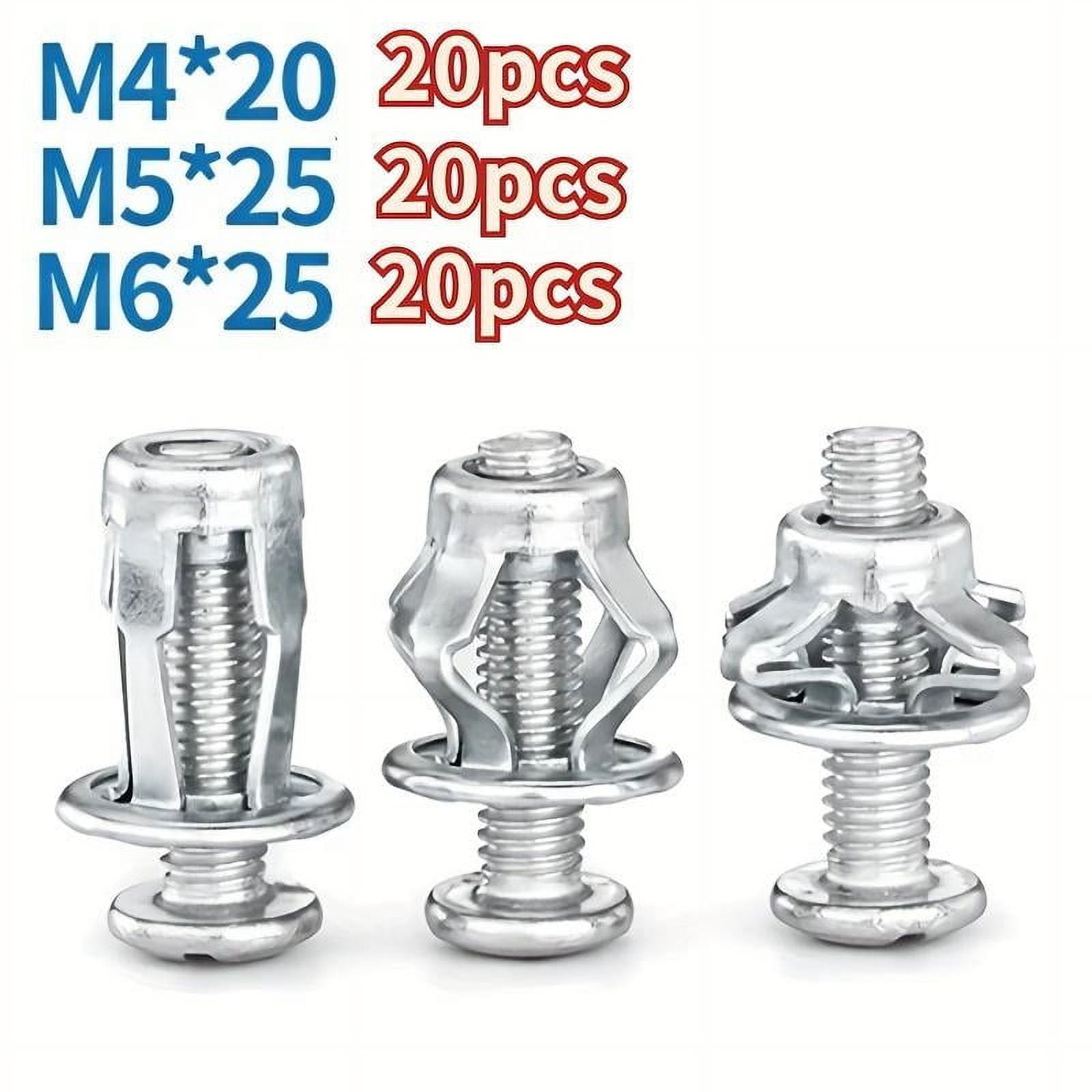 60pcs Petal Shaped Expanded Metal Rivet Lock Nut Set, Including M4/20 ...