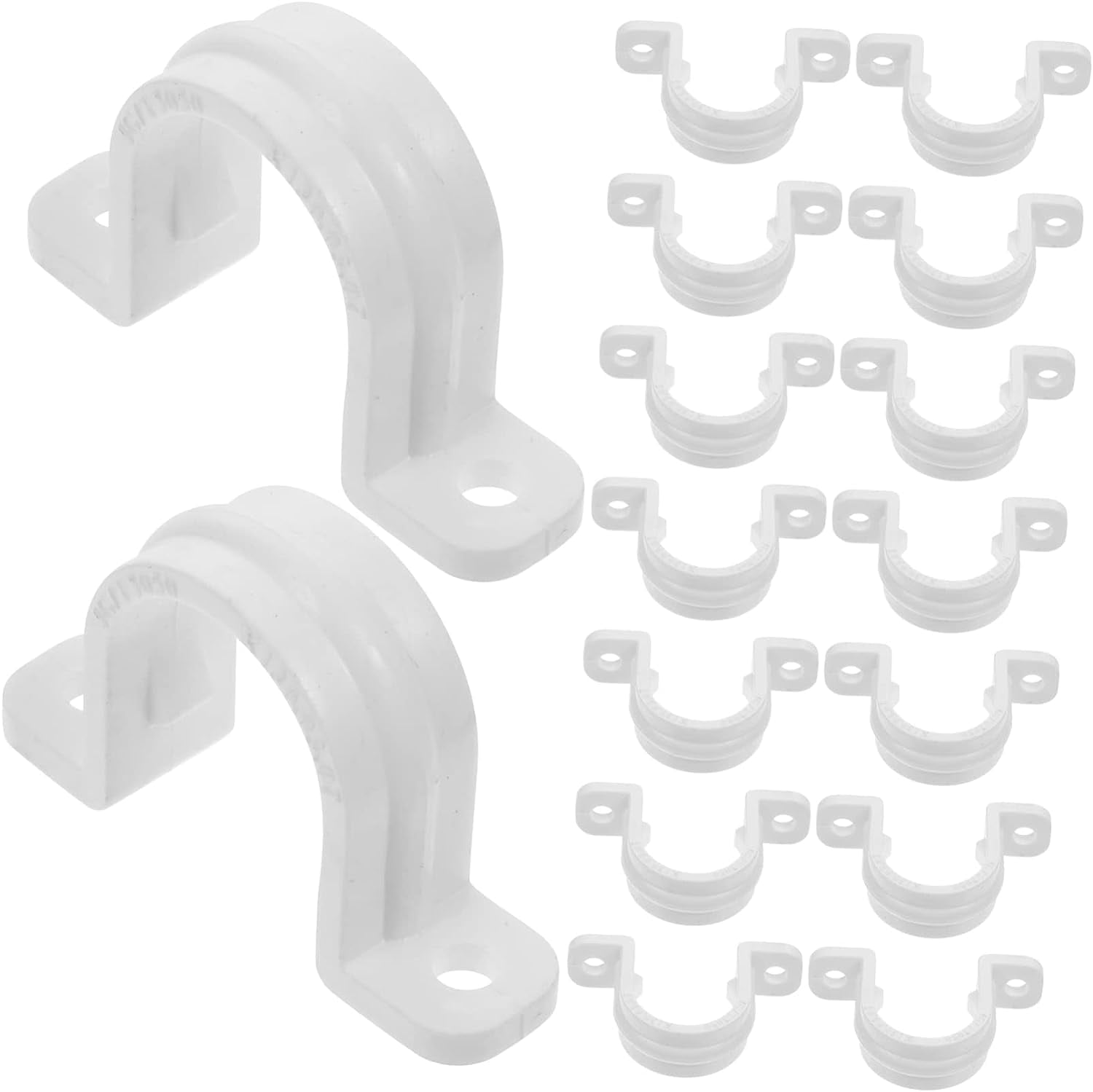 60pcs Pipe Clamp Cable Tie Mounts Rigid Pipe Strap U Bracket Tube Clip ...