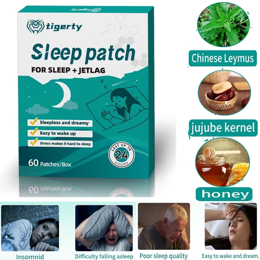 60pcs Promote Sleep Patches Acupoint Apply Improve Insomnia Sleep Aid ...