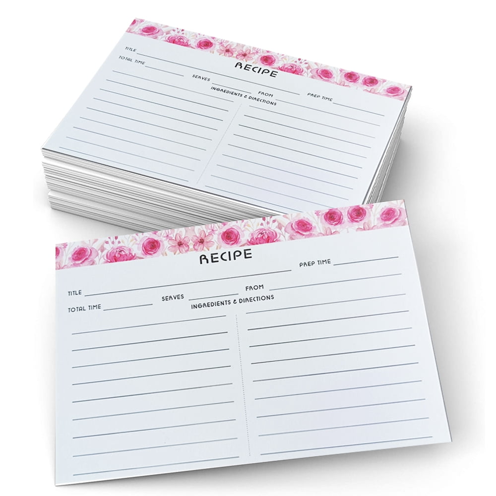 60pcs RECIPE Recipe Card Food Material Composition Record Card Multi ...
