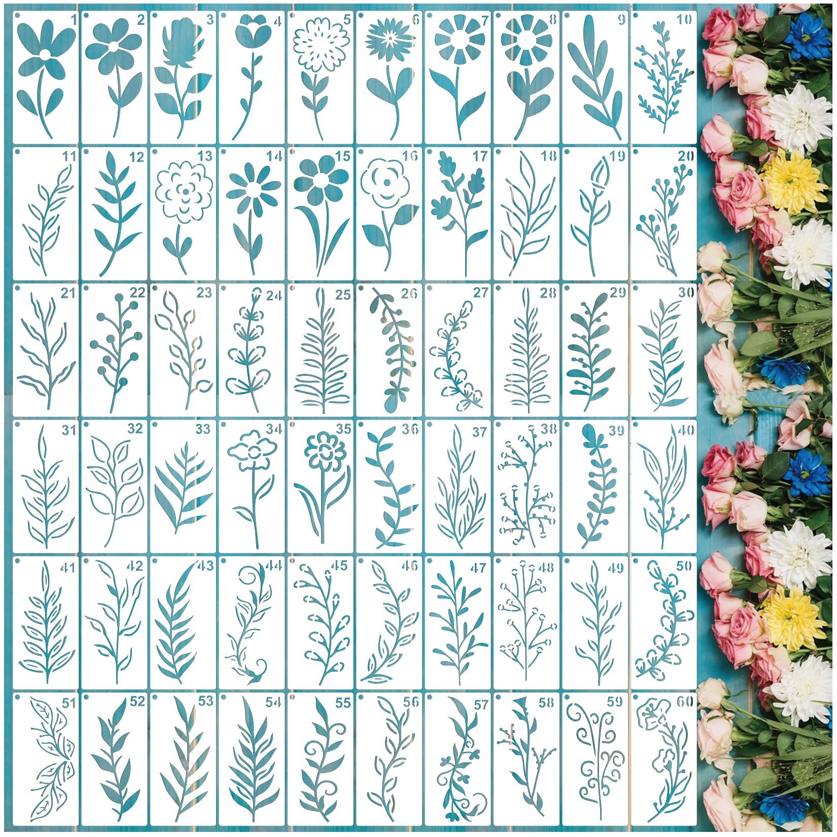60pcs Runes Stencils for Painting on Wood Burning Patterns Tree of Life ...