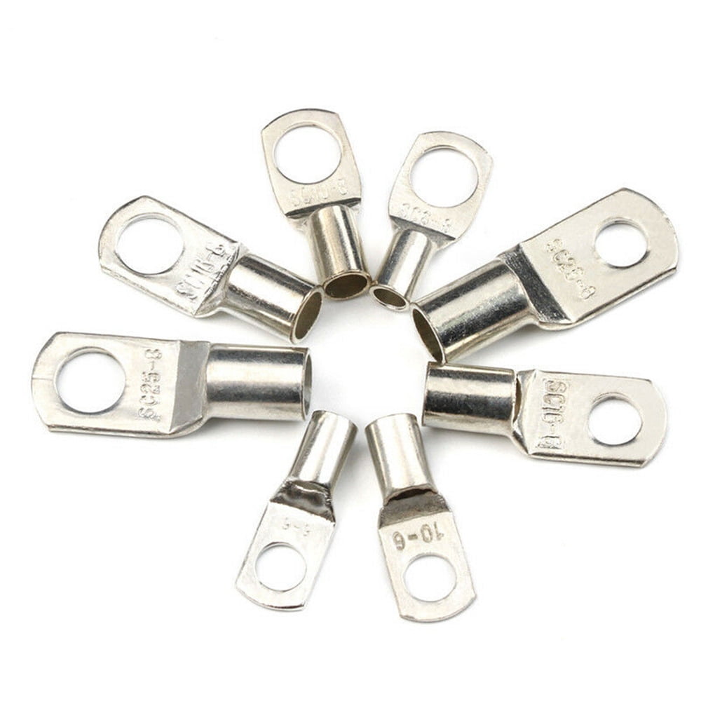 60pcs SC Battery Copper Cable Lugs Electric Wire Connectors Crimp Ring ...