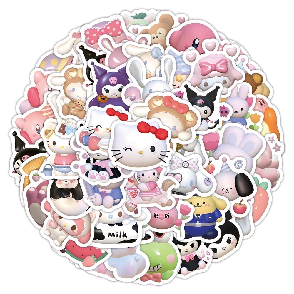 60pcs Sanrio Stickers: Kuromi, My Melody, Hello Kitty Decals - Walmart.com