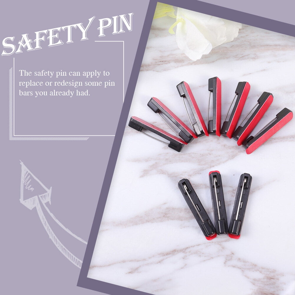 60pcs Self Adhesive ID Badges Safety Pin for DIY Crafting Adhesive ...