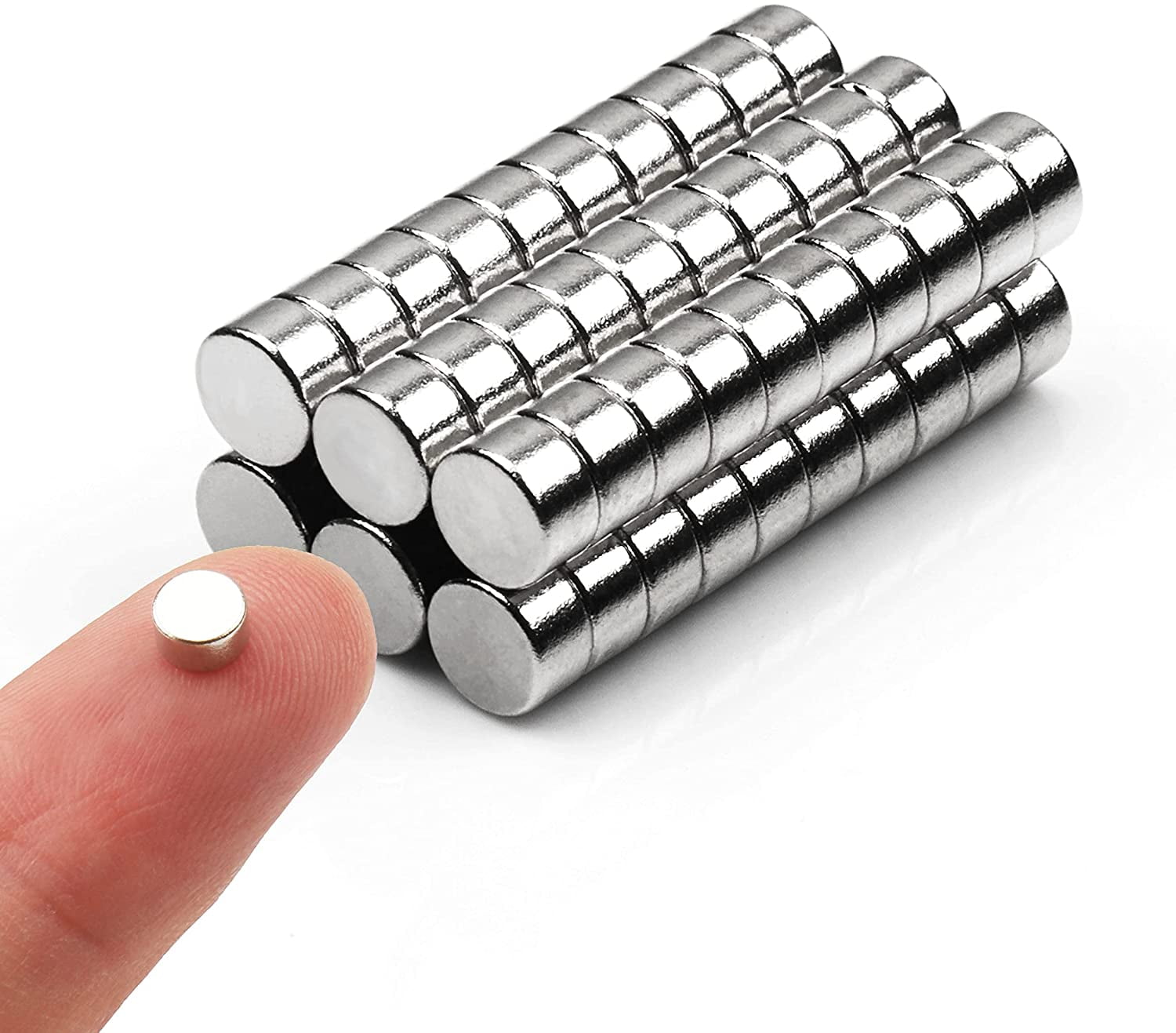 60pcs Small Magnets,Round for Refrigerator , Cylinder, Fridge , Office ...