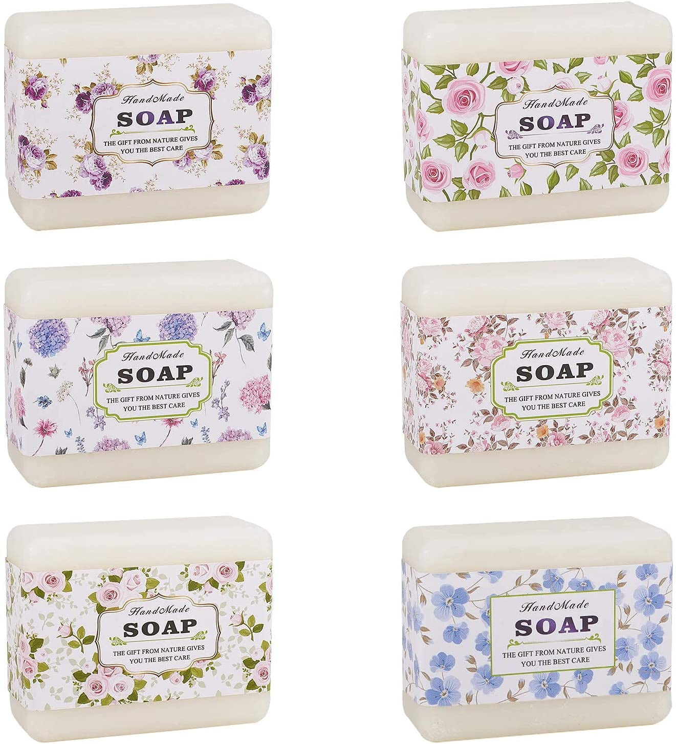 60pcs Soap Labels 6 Style Soap Wrapping Paper Tape Vertical Soap ...