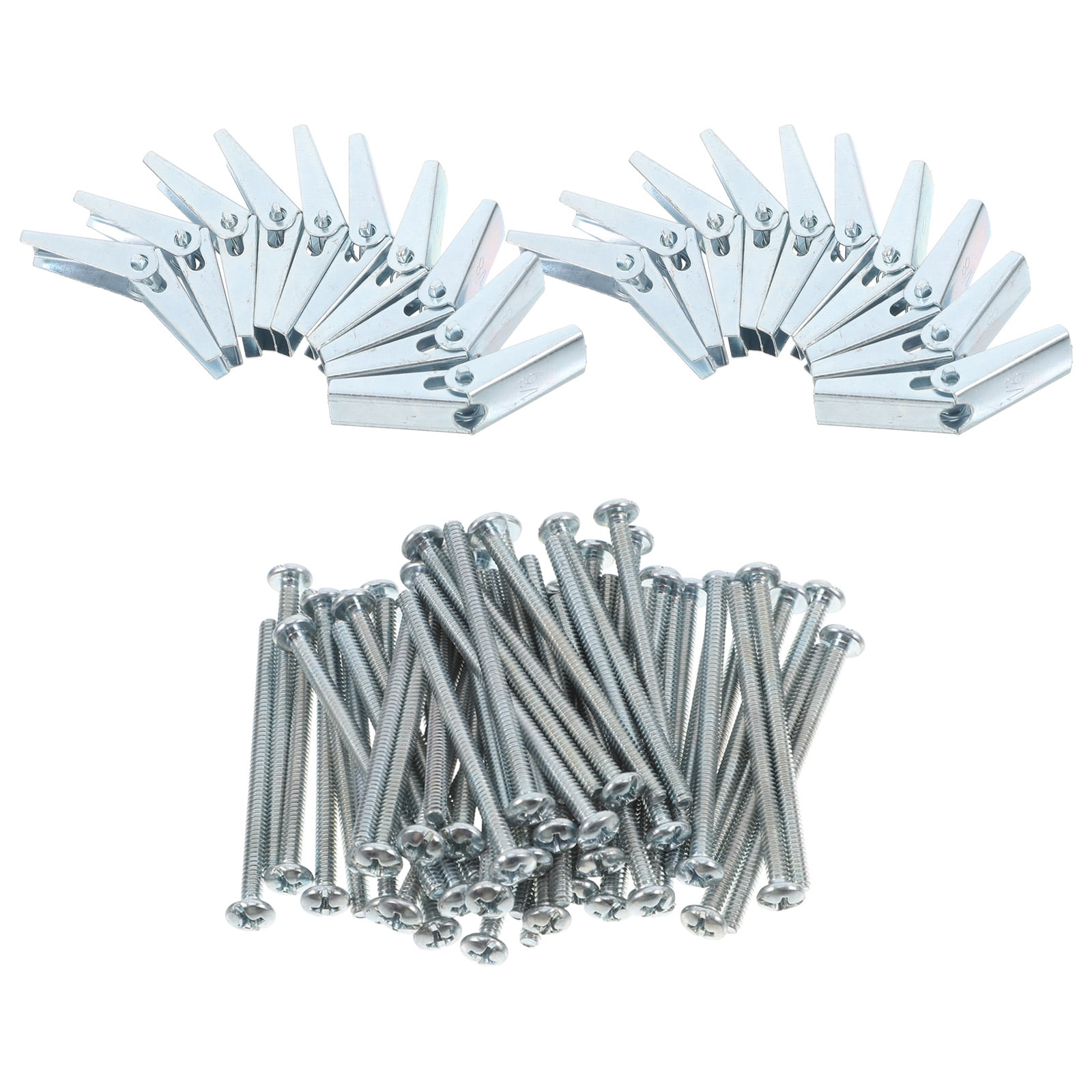 60pcs Toggle Bolt Zinc Plated Steel With Wing Nut Heavy Duty Drywall ...