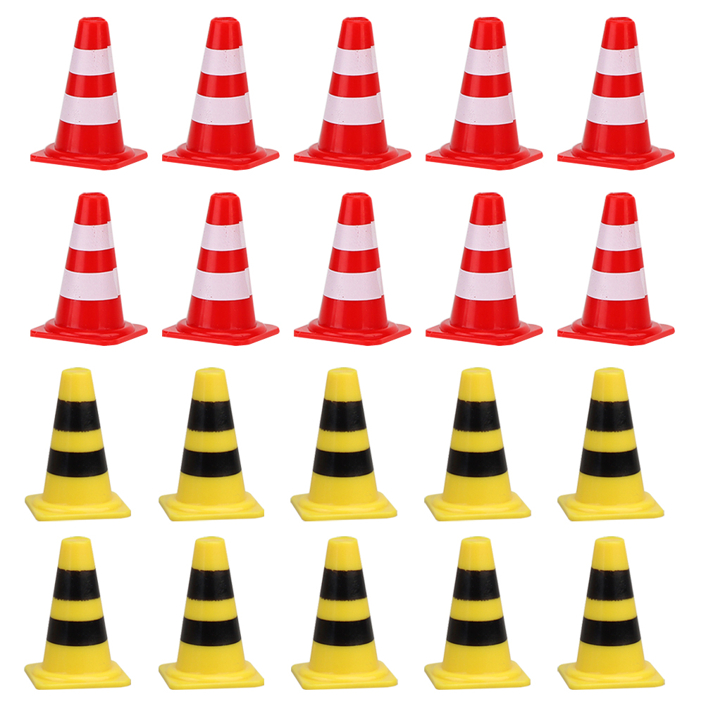 Tiny Traffic Cones 40 Pcs Mini Traffic Cones Miniature Traffic Signs ...