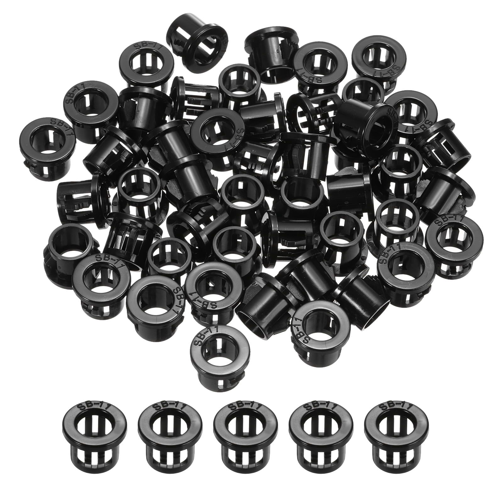 60pcs Wire Grommet, 10.86mm Mounting Dia Plastic Grommets Cable Hose ...