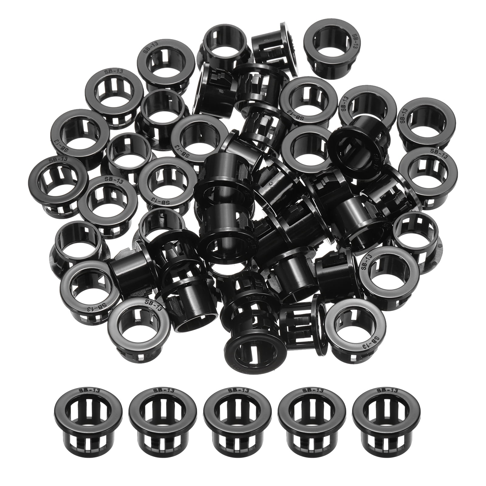 60pcs Wire Grommet, 12.8mm Mounting Dia Plastic Grommets Cable Hose ...