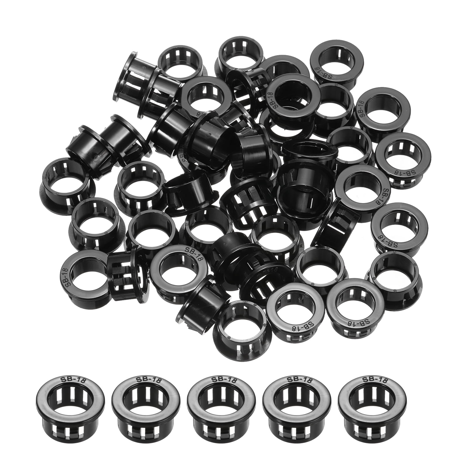60pcs Wire Grommet, 17.8mm Mounting Dia Plastic Grommets Cable Hose ...