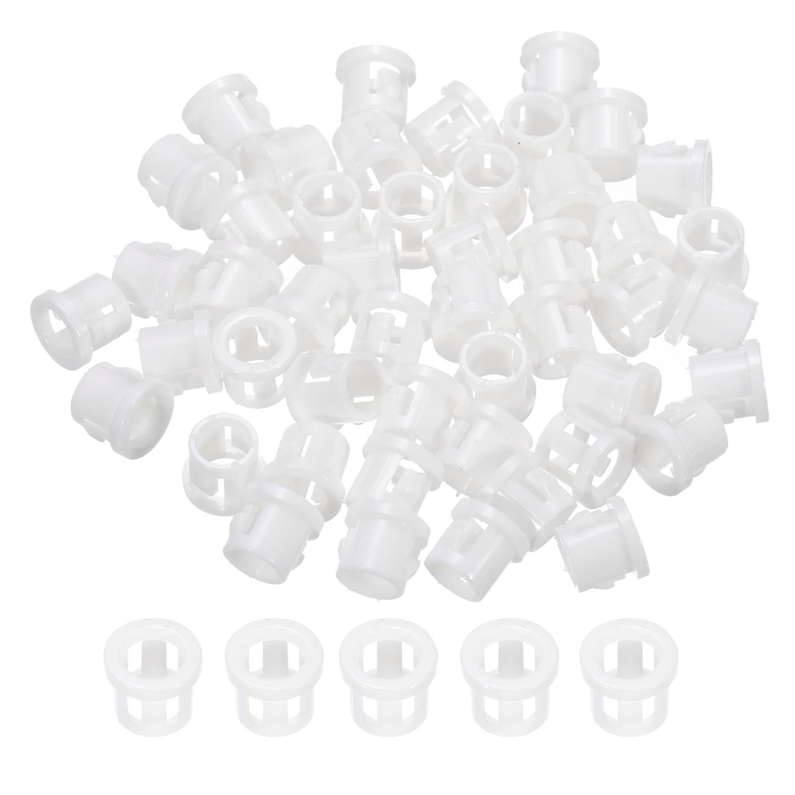 60pcs Wire Grommet, 7.8mm Mounting Dia Plastic Grommets Cable Hose Snap ...
