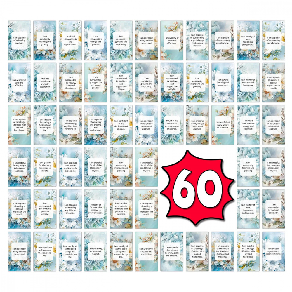 60pcs Women Affirmation Cards, Daily Positive Quotes, Self ...