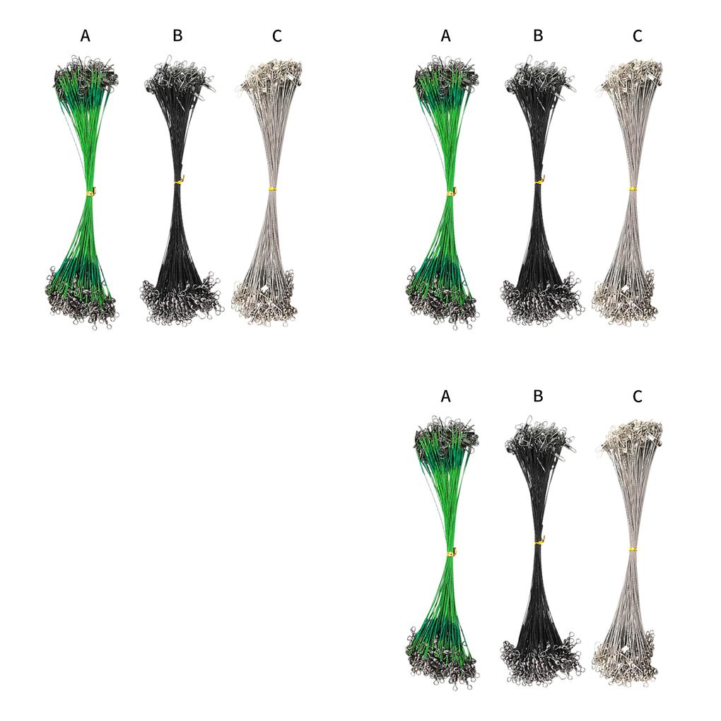 60pcsLuya anti-bite wire wire leader with swivel pin soft wire front ...