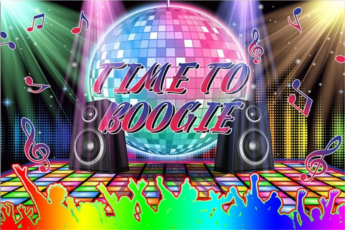 60s 70s Dance Ballroom DJ Light Neon Colorful Wall Disco Party ...