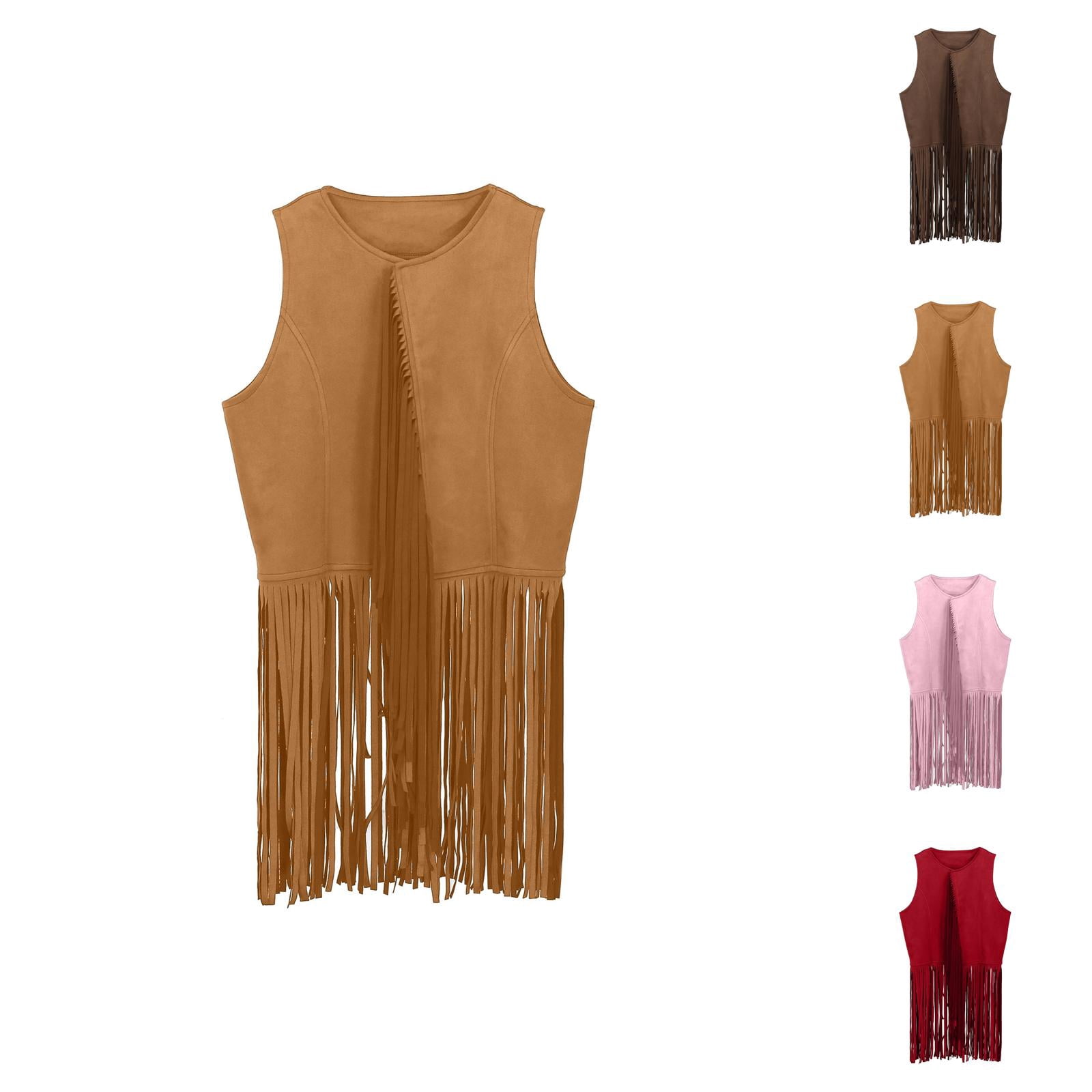 60s 70s Western Cowboy Cow Girl Vest Outfits Hippie Set Kids Girls ...