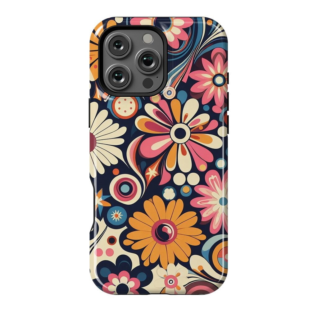60s Flower Power Retro Phone Case for iPhone 11 12 13 14 15 16 17 Pro Max - Walmart.com