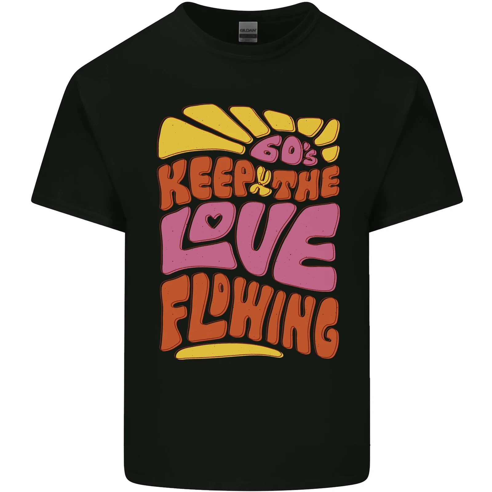 60s Keep the Love Flowing Funny Hippy Peace for a Retro and Vintage ...
