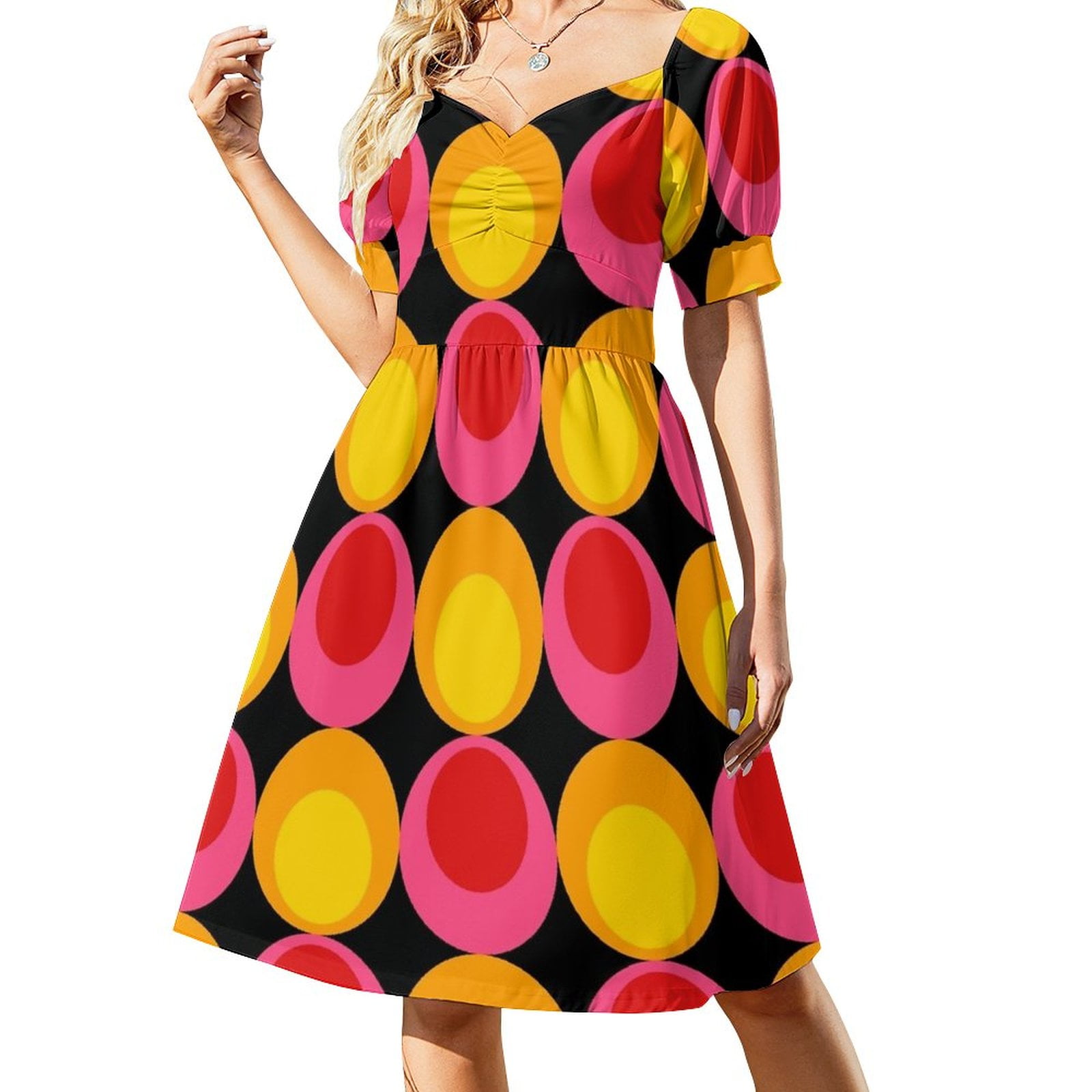 60s Retro Mod Dress women party dresses Women's long dress summer woman ...