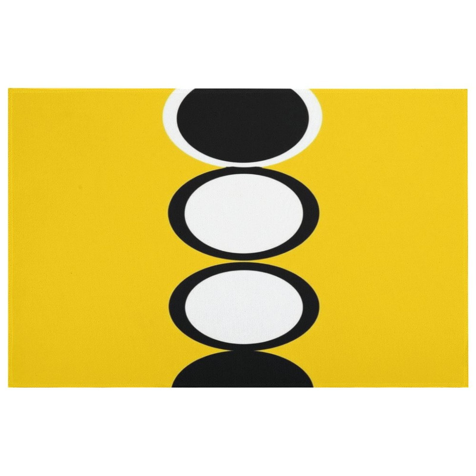 60s Yellow Retro Mod Circle Adult Home Decor Bedroom Living Room ...