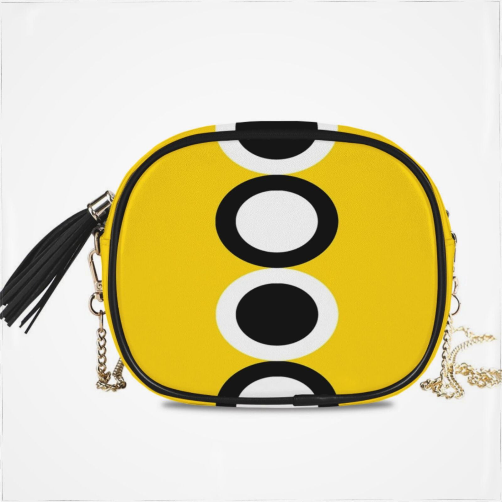 60s Yellow Retro Mod Circle Women'S Vintage Crossbody Bag Fashion ...