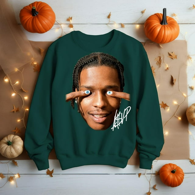 Stylish Big Face Graphic Shirt, Eye-catching Tee, Music Fan Apparel ...