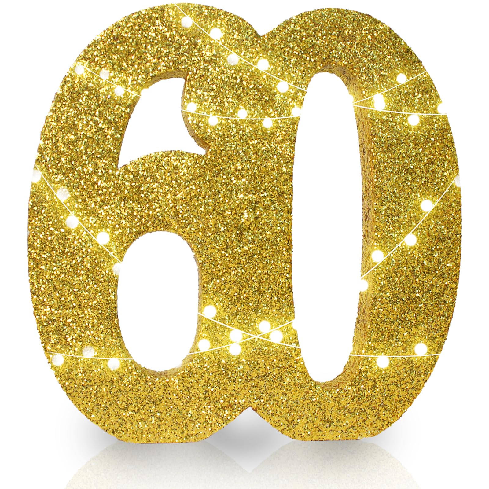 60th Birthday Decoration Gold Glitter 60th Table CenterpieceS,60th ...