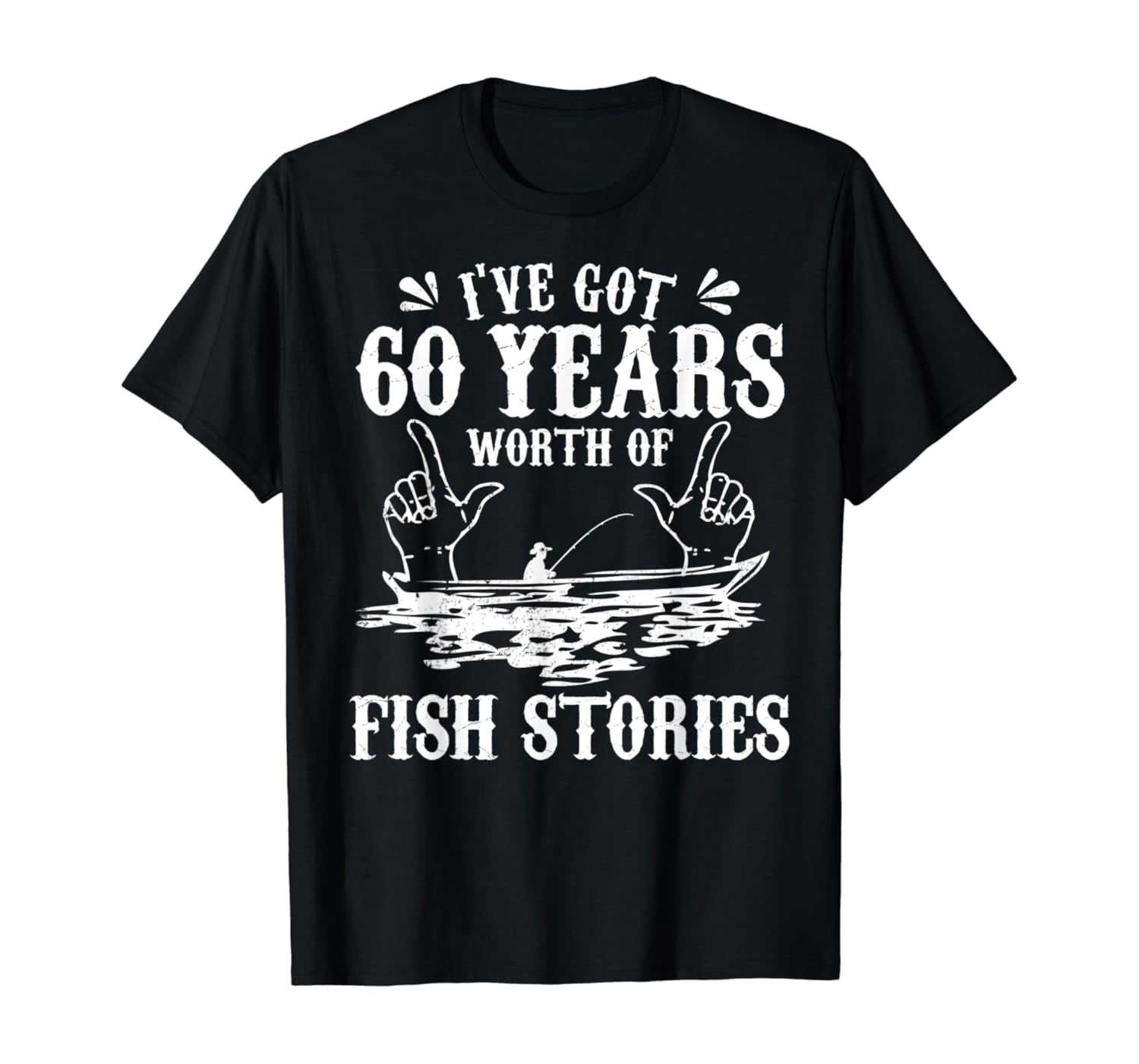 60th Birthday Fisherman Bass Fishing T-Shirt - Walmart.com