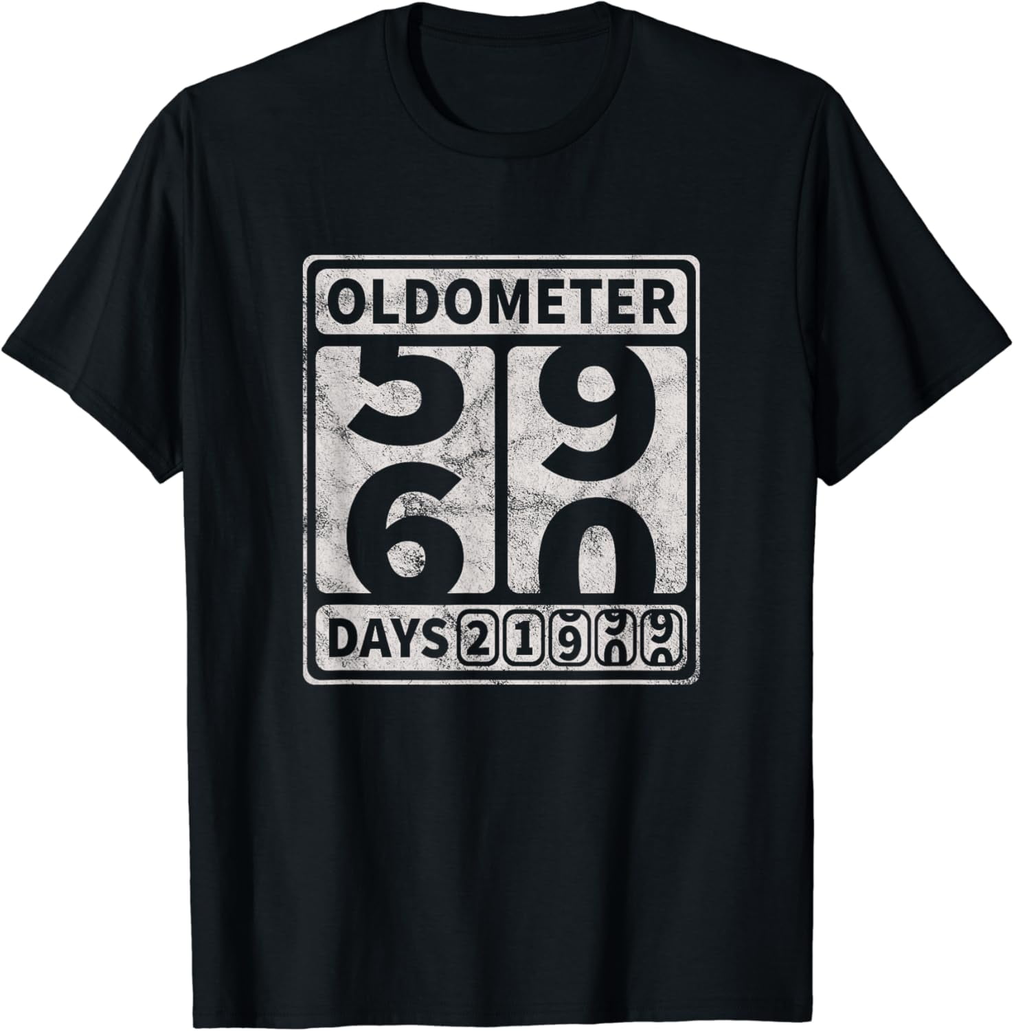 60th Birthday Gift Funny Oldometer 59-60 T-Shirt - Walmart.com