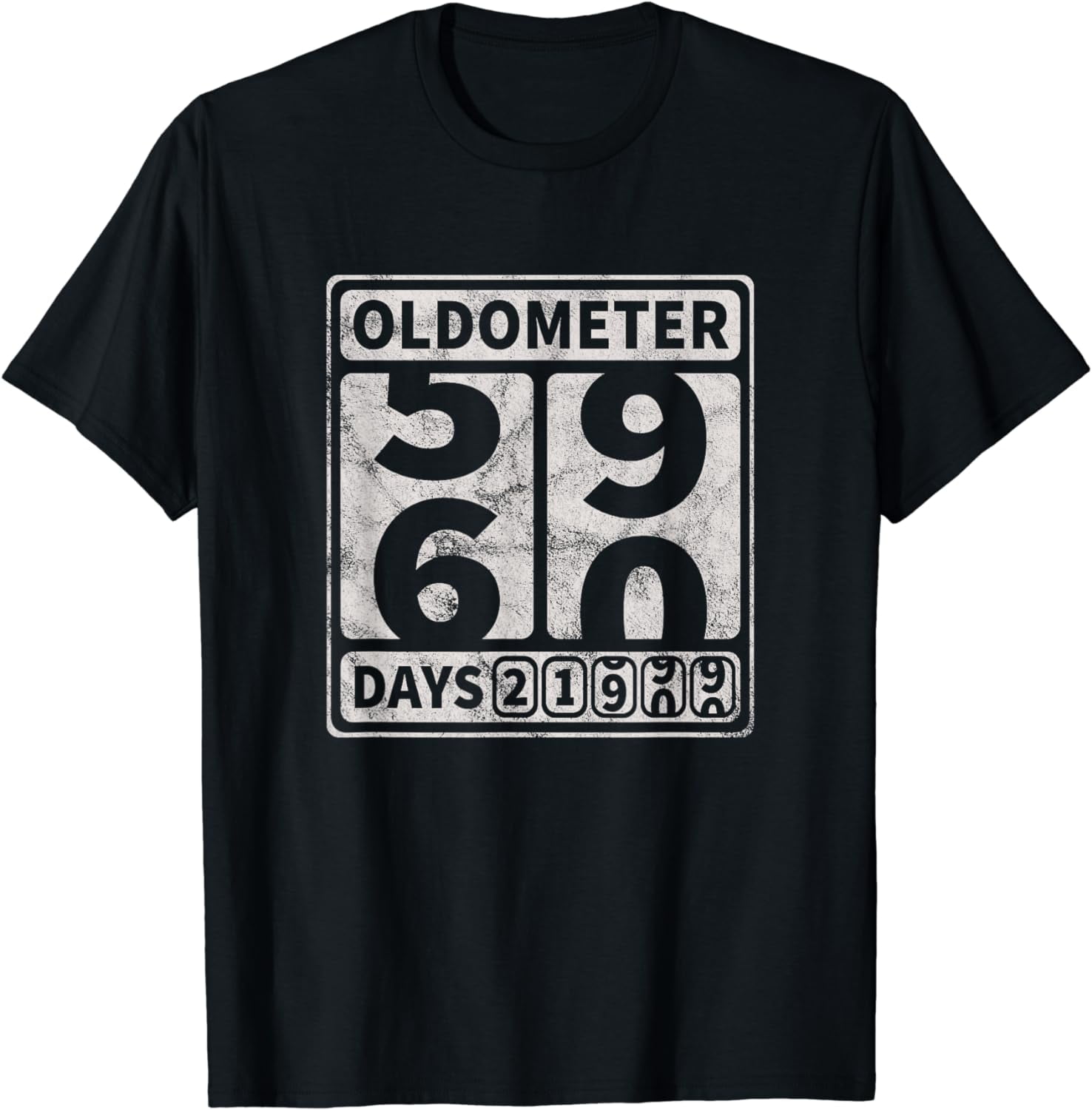 60th Birthday Gift Funny Oldometer 59-60 T-Shirt - Walmart.com