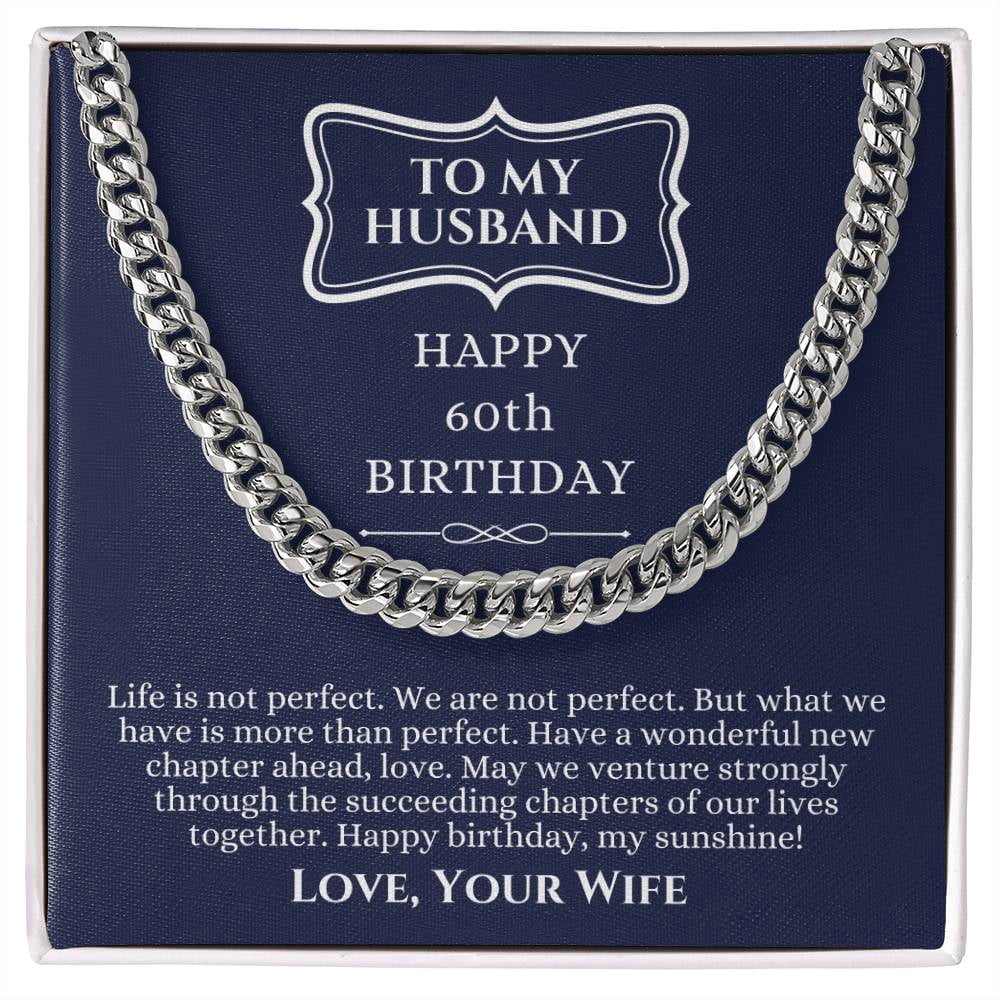 60th Birthday Gift for Husband, Husband Necklace Gift on his 60th ...