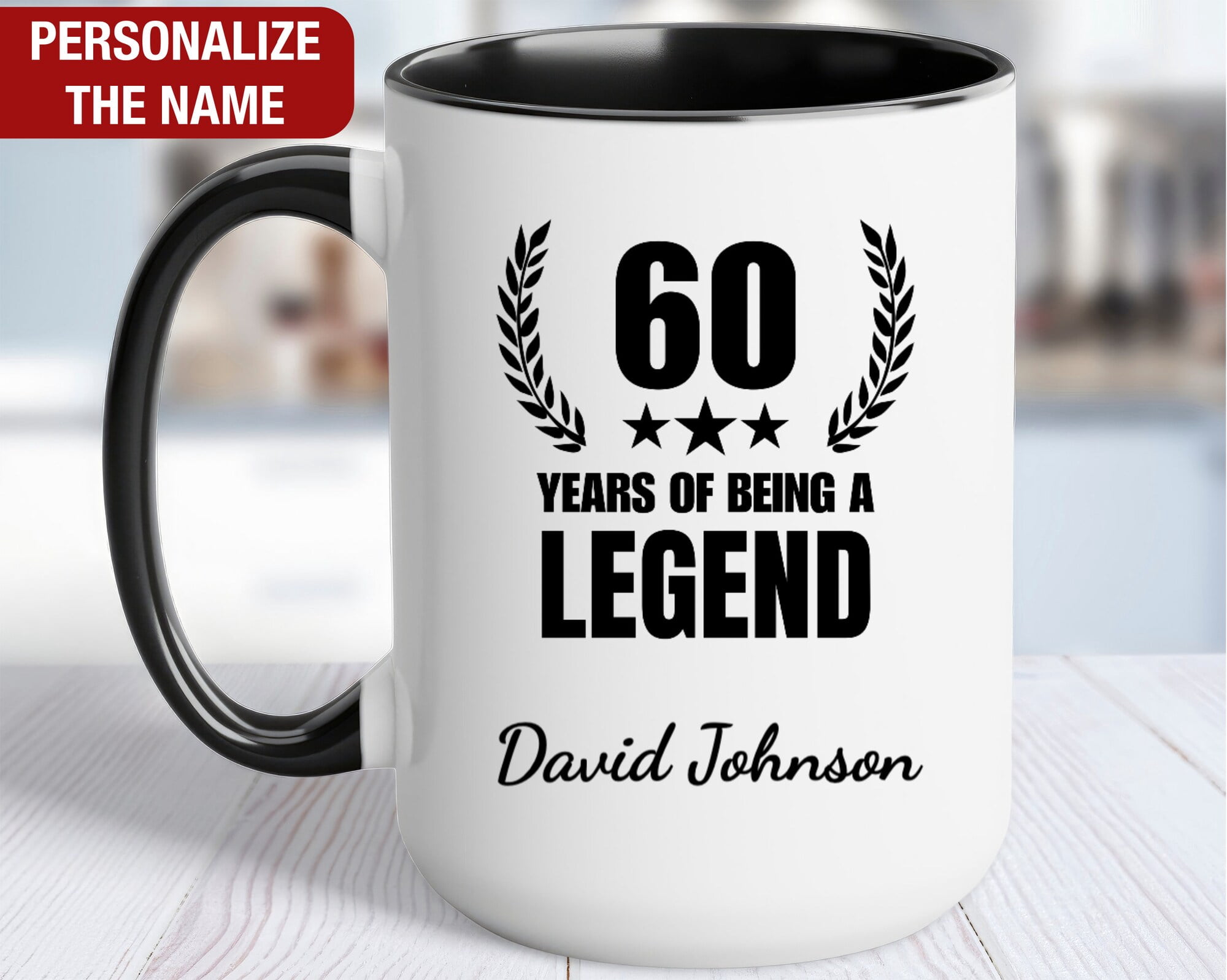 60th Birthday Gift Personalized Mug 60 Years of Being a Legend Gift for ...