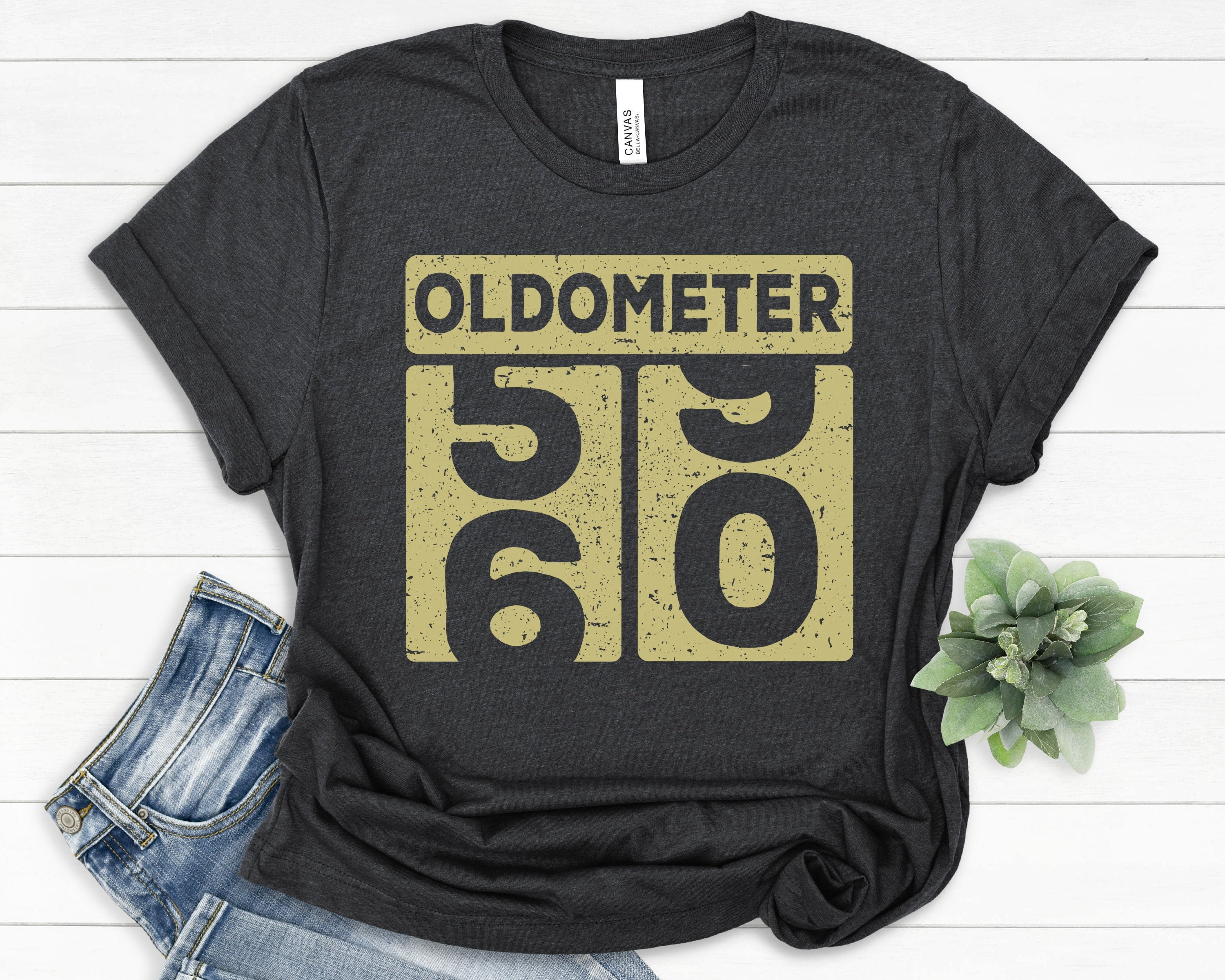 60th Birthday Gift for Men, Oldometer Shirt, Funny 60 Year Old Shirt ...