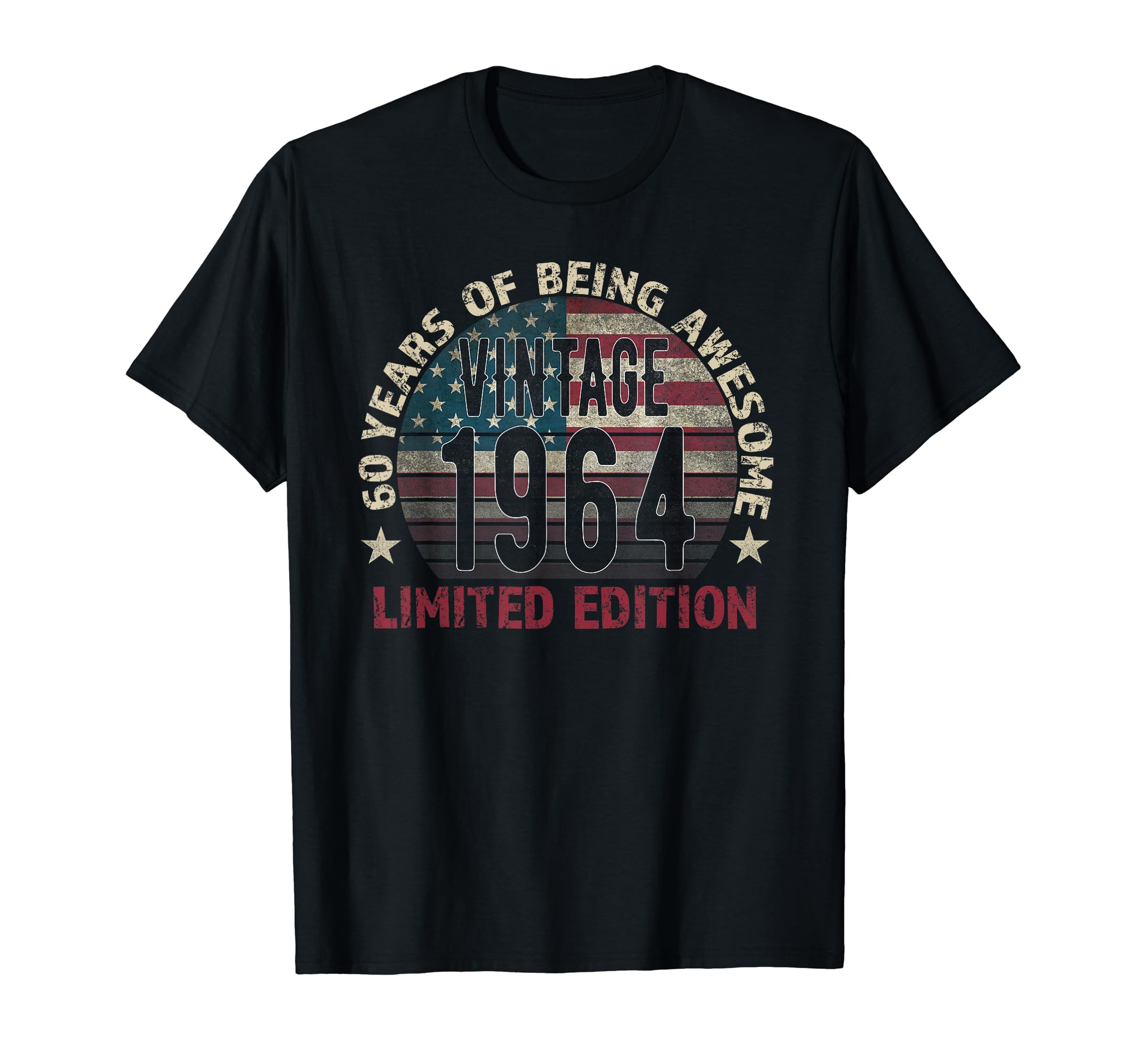 60th Birthday Gift men Vintage born 1964 turning 60 Year Old T-Shirt ...