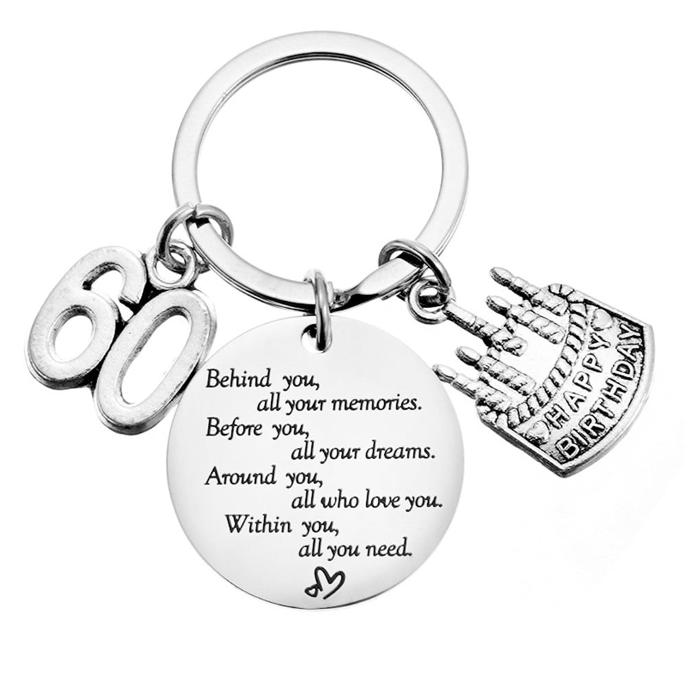 60th Birthday Gifts Keychain for Women Men 60 Birthday Gift for Dad Mom ...