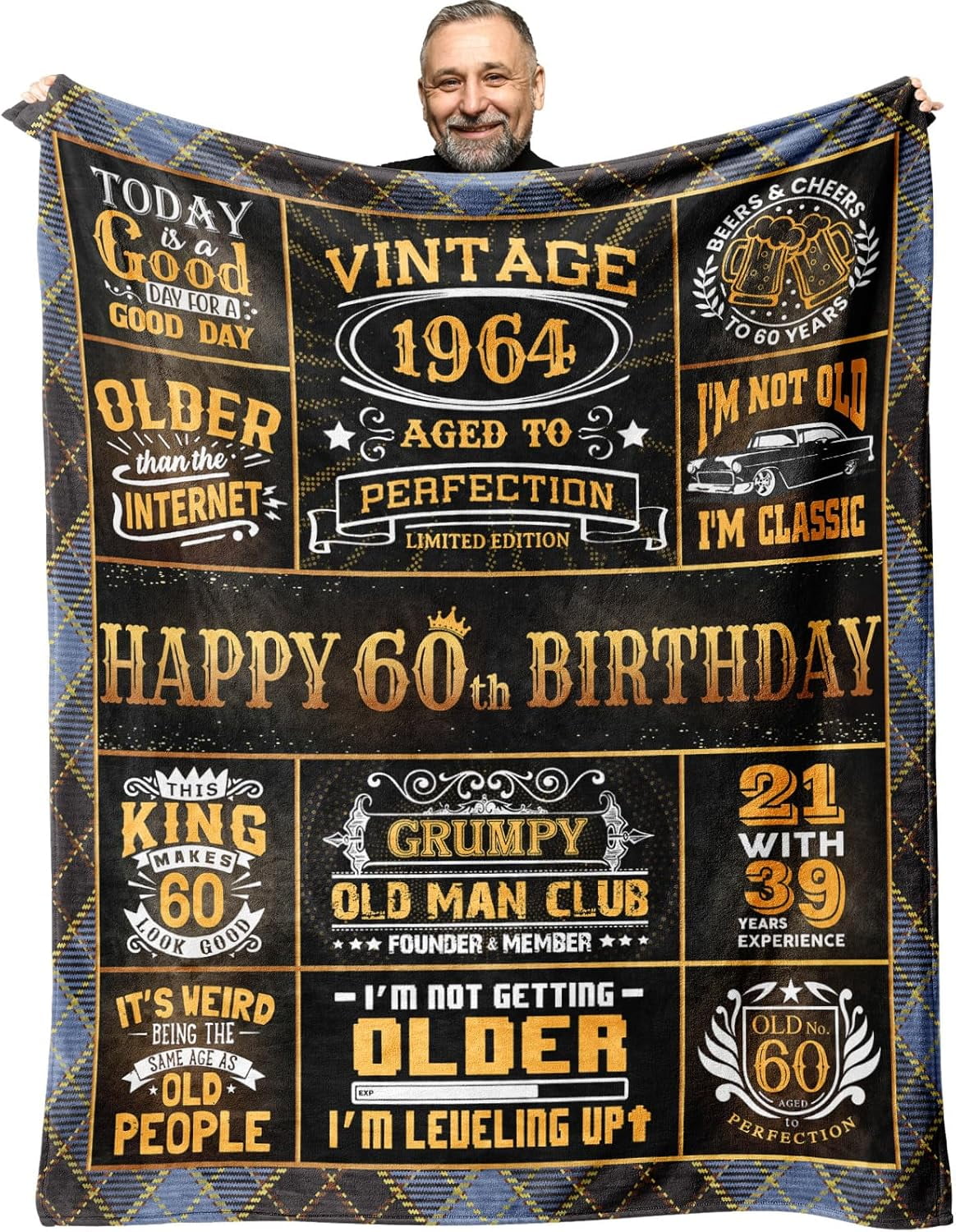 60th Birthday Gifts for Men, 60th Mens Birthday Gift Ideas, 60 Year Old ...