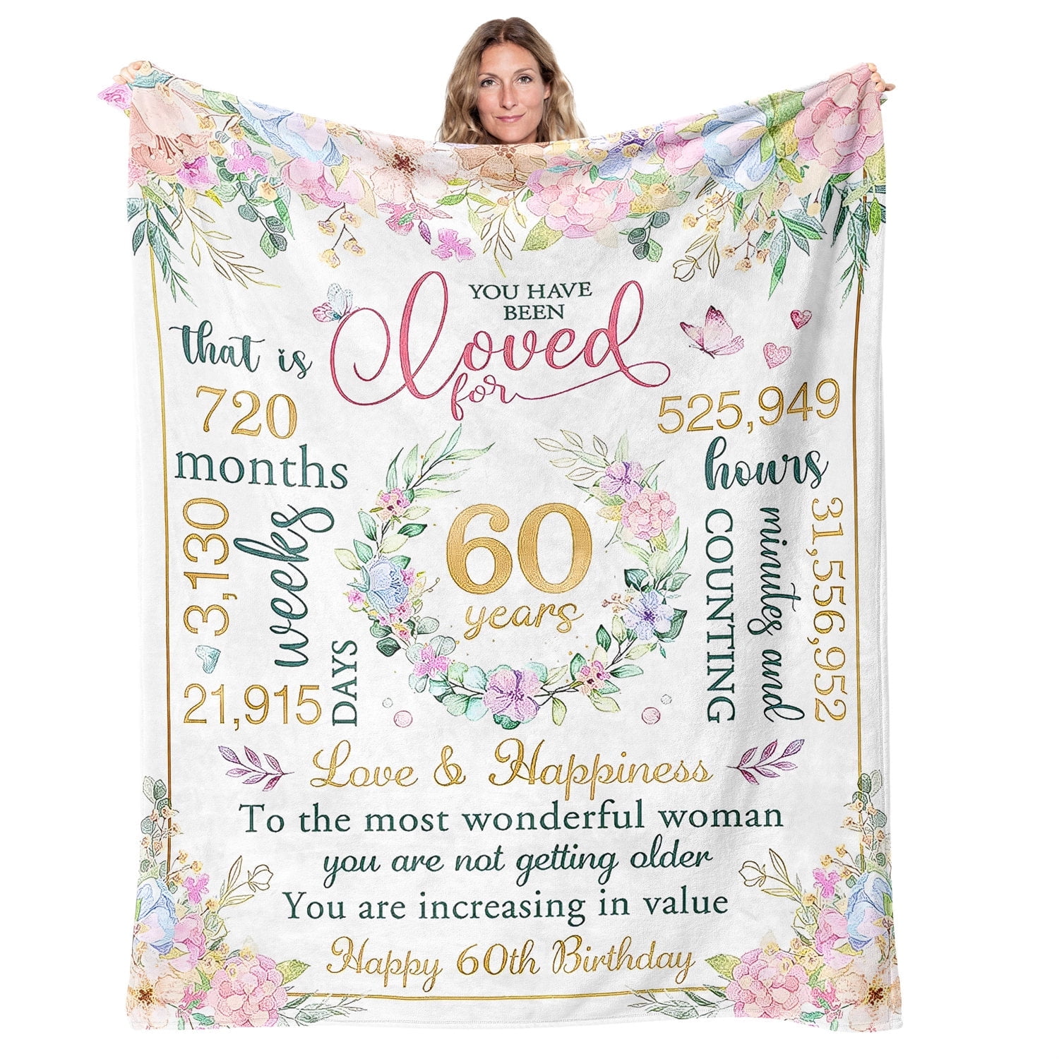 60th Birthday Gifts for Women Best 1965 Birthday Decorations for Mom Aunt Friends,Back in Unique ...