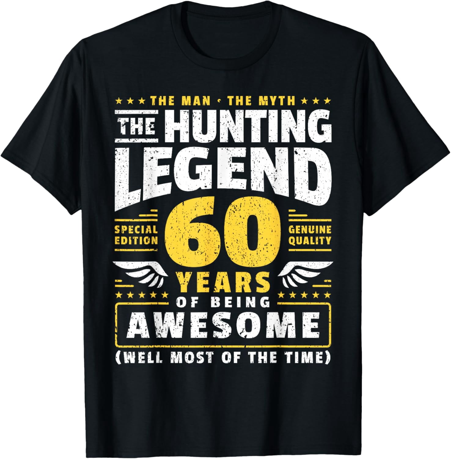 60th Birthday Hunter 60 Years Old Huntsman Mens T-Shirt - Walmart.com